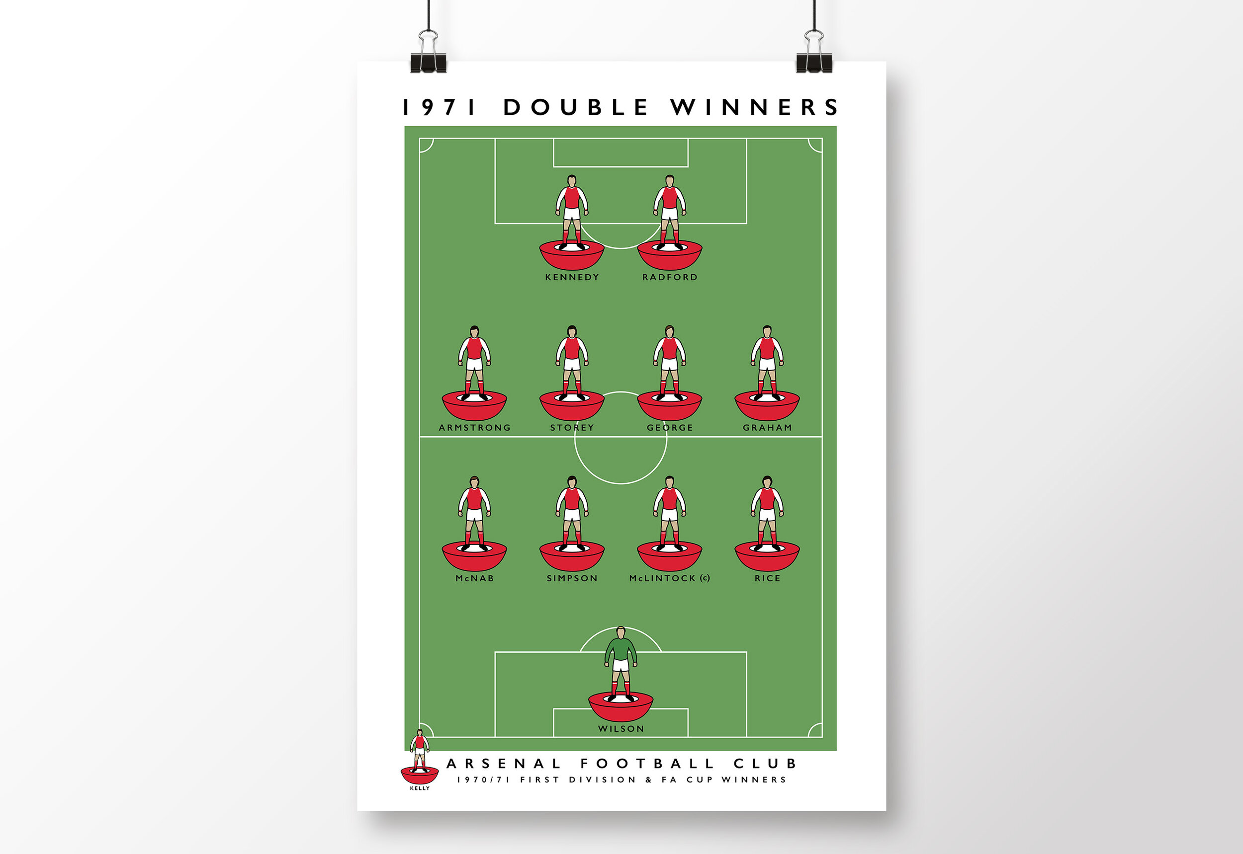 Subbuteo XI Football Posters | Matthew J I Wood Design & Illustration