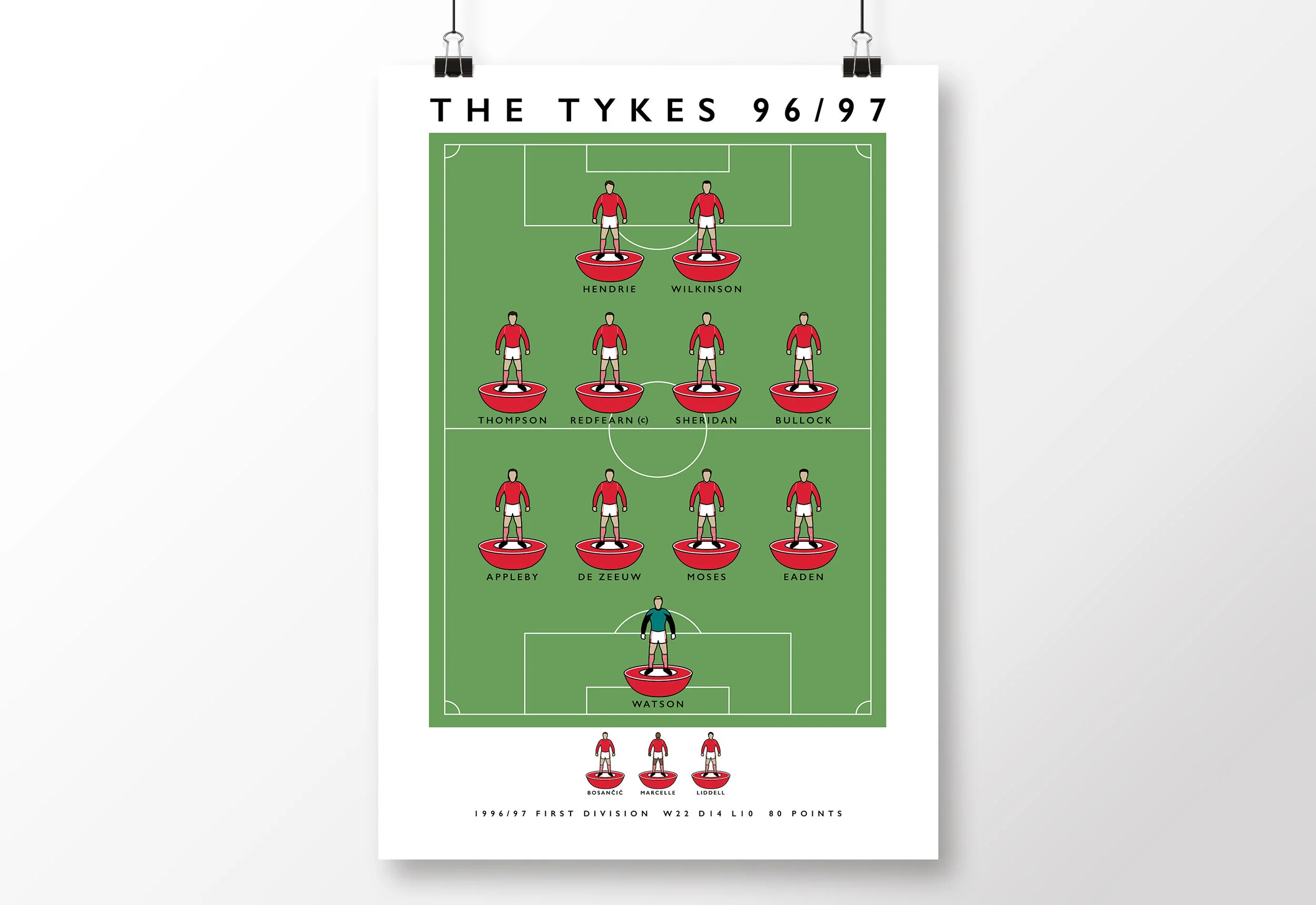 Subbuteo XI Football Posters | Matthew J I Wood Design & Illustration