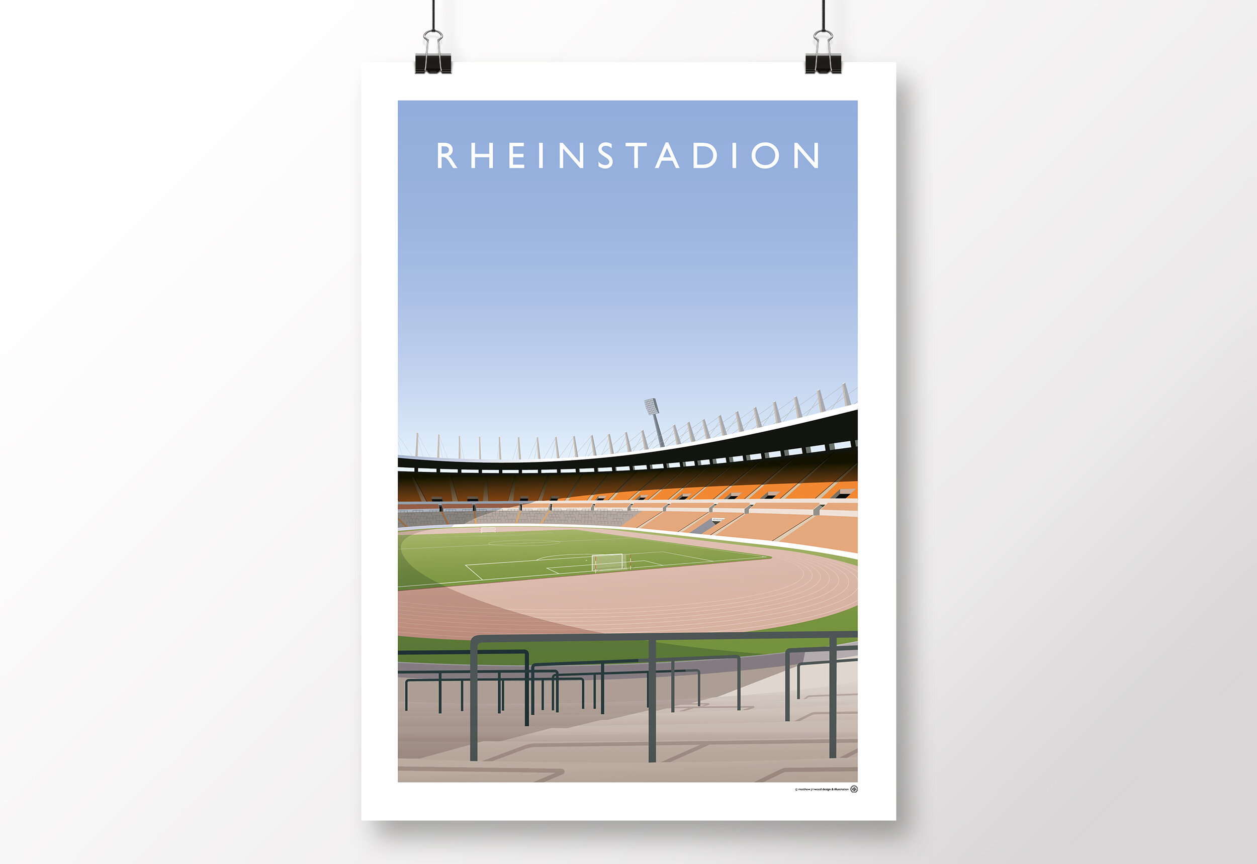 Fortuna Düsseldorf Rheinstadion Poster | Matthew J I Wood Design ...