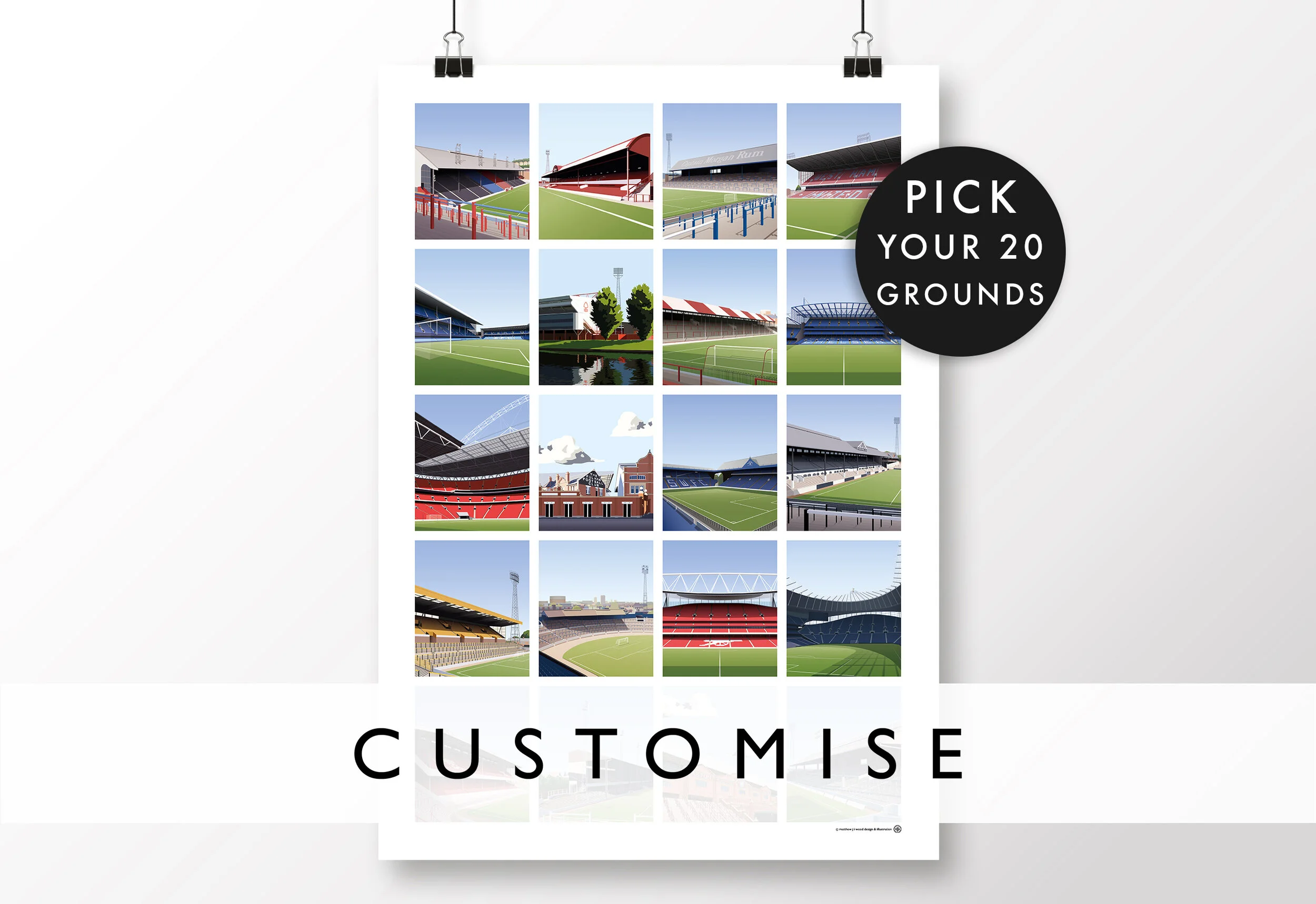Championship Football Posters | Matthew J I Wood Design & Illustration