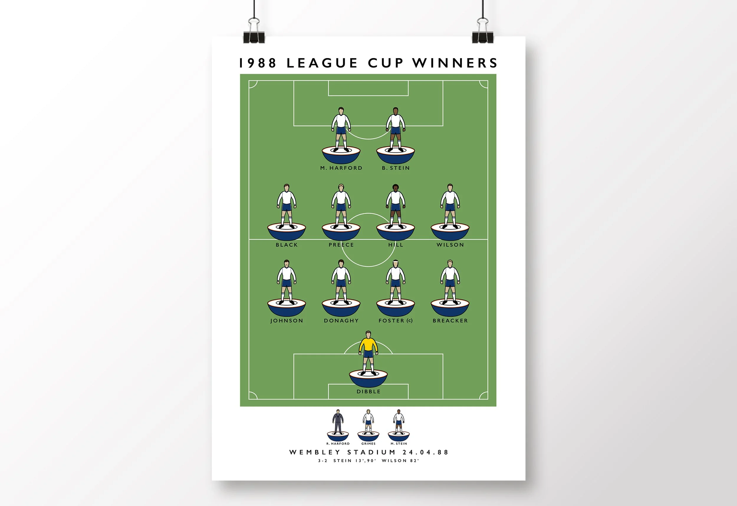 LTFC The Hatters Wembley Poster | Matthew J I Wood Design & Illustration