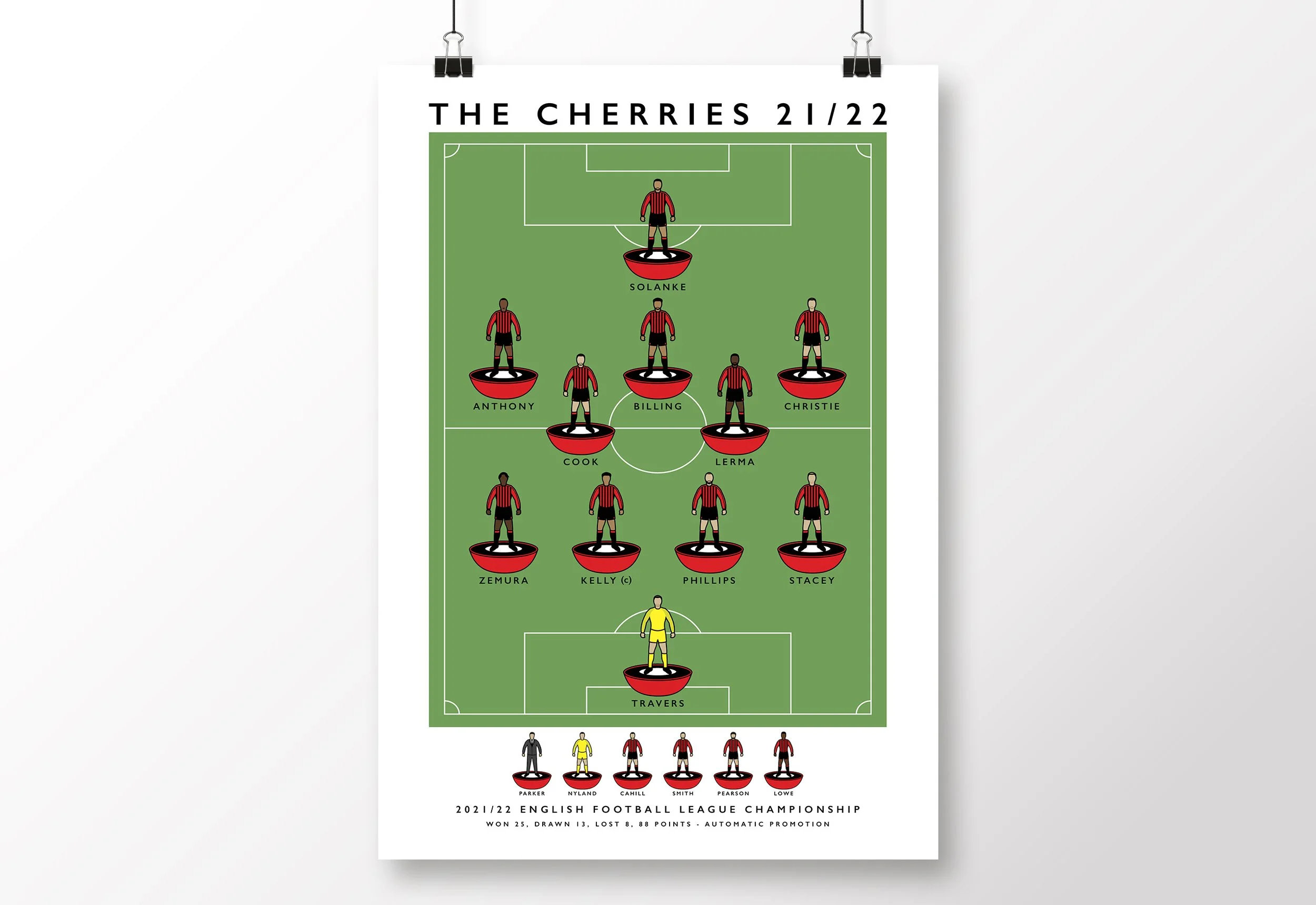 Subbuteo XI Football Posters | Matthew J I Wood Design & Illustration