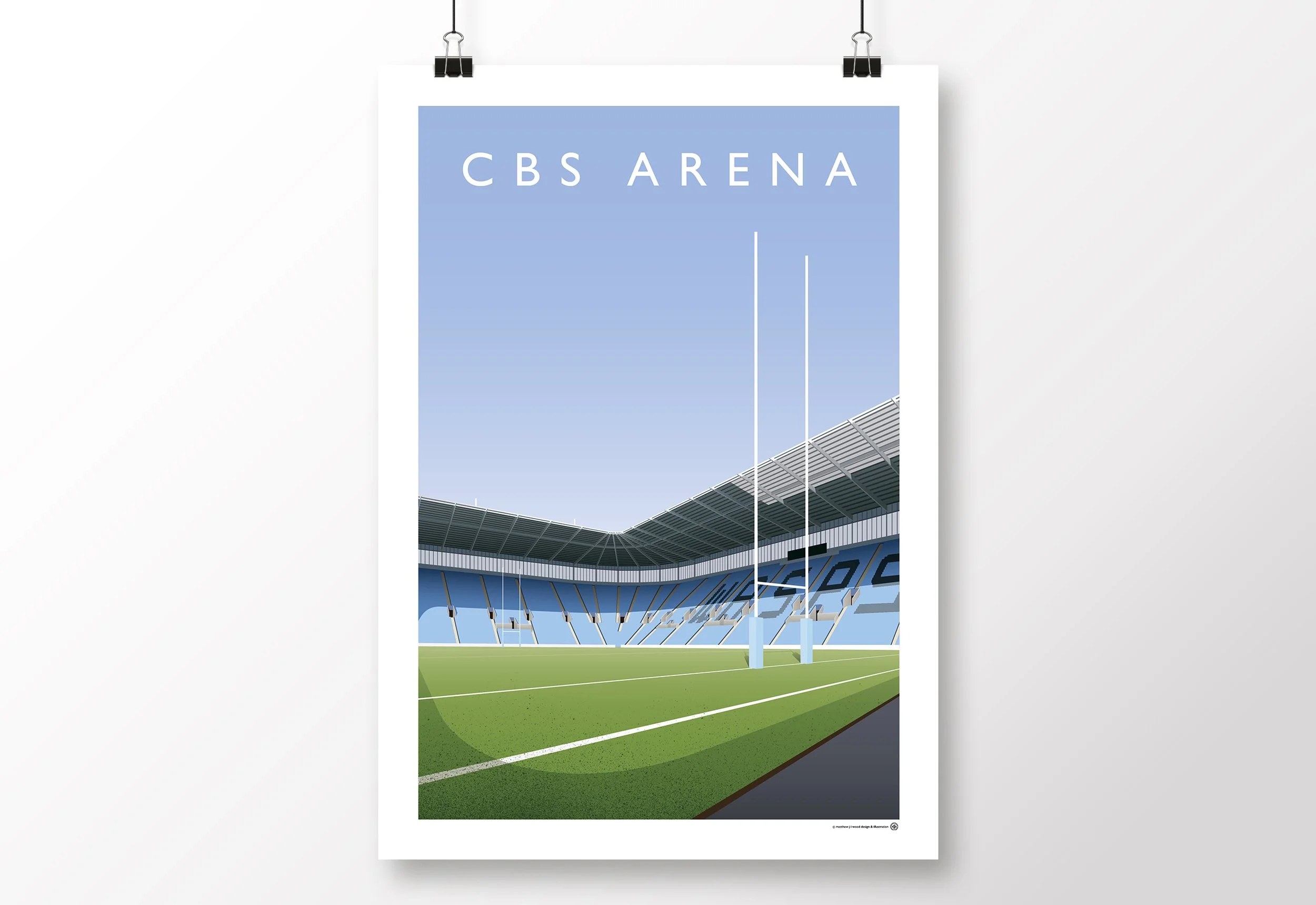CBS Arena Wasps Poster | Matthew J I Wood Design & Illustration CBS Arena Wasps Poster | Matthew J I Wood Design & Illustration