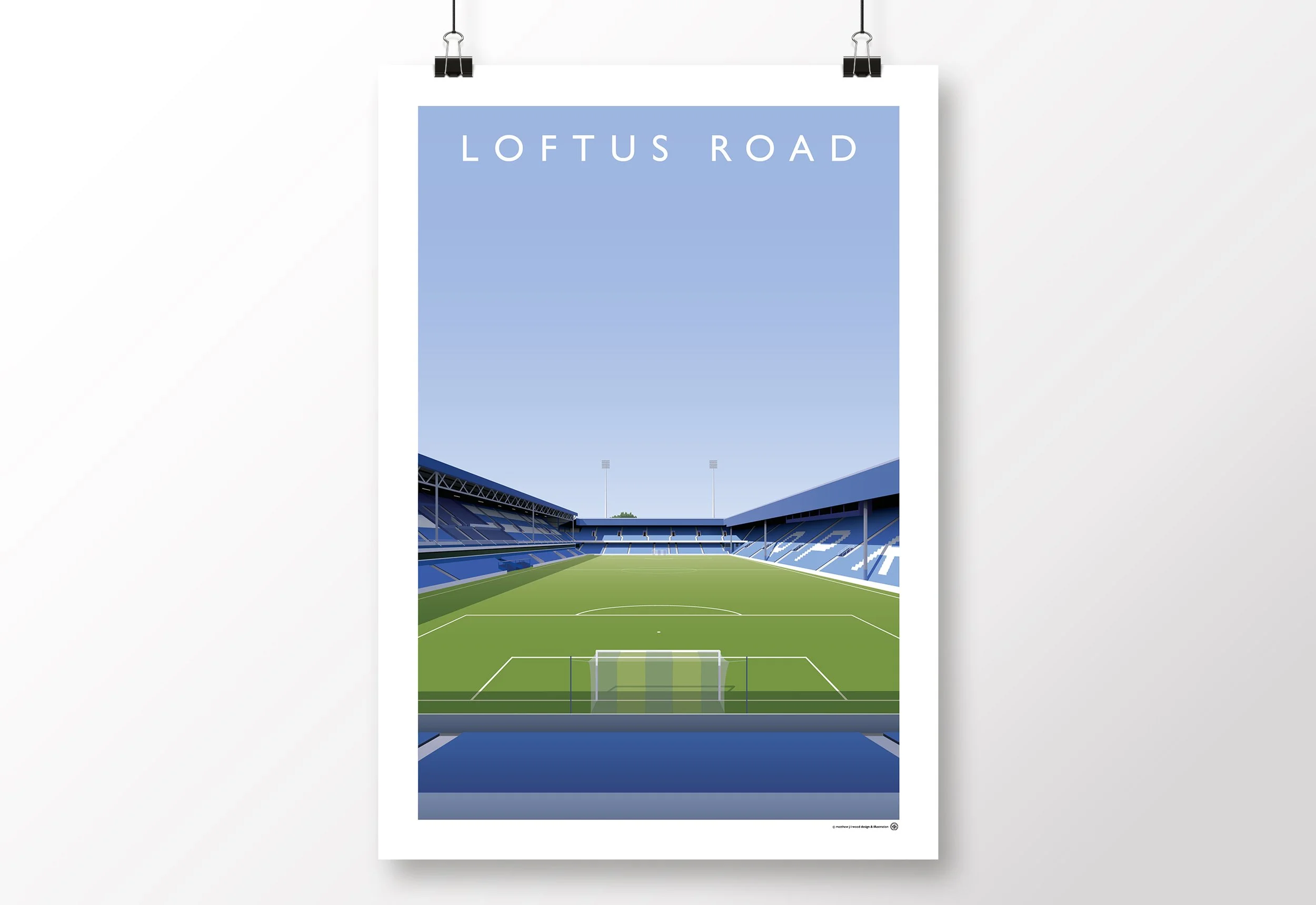 QPR Loftus Road View Towards The Loft Poster | Matthew J I Wood Design ...