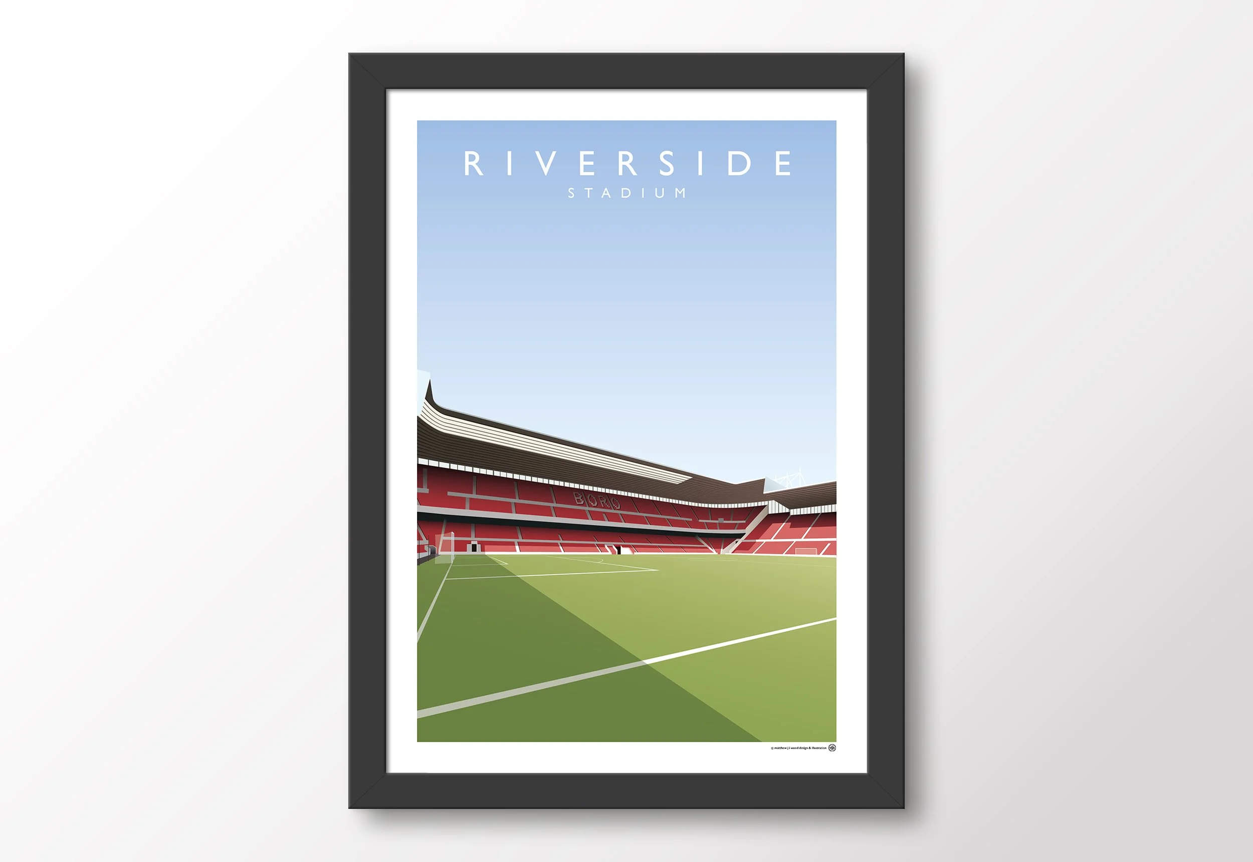Middlesbrough Riverside Stadium Poster | Matthew J I Wood Design ...