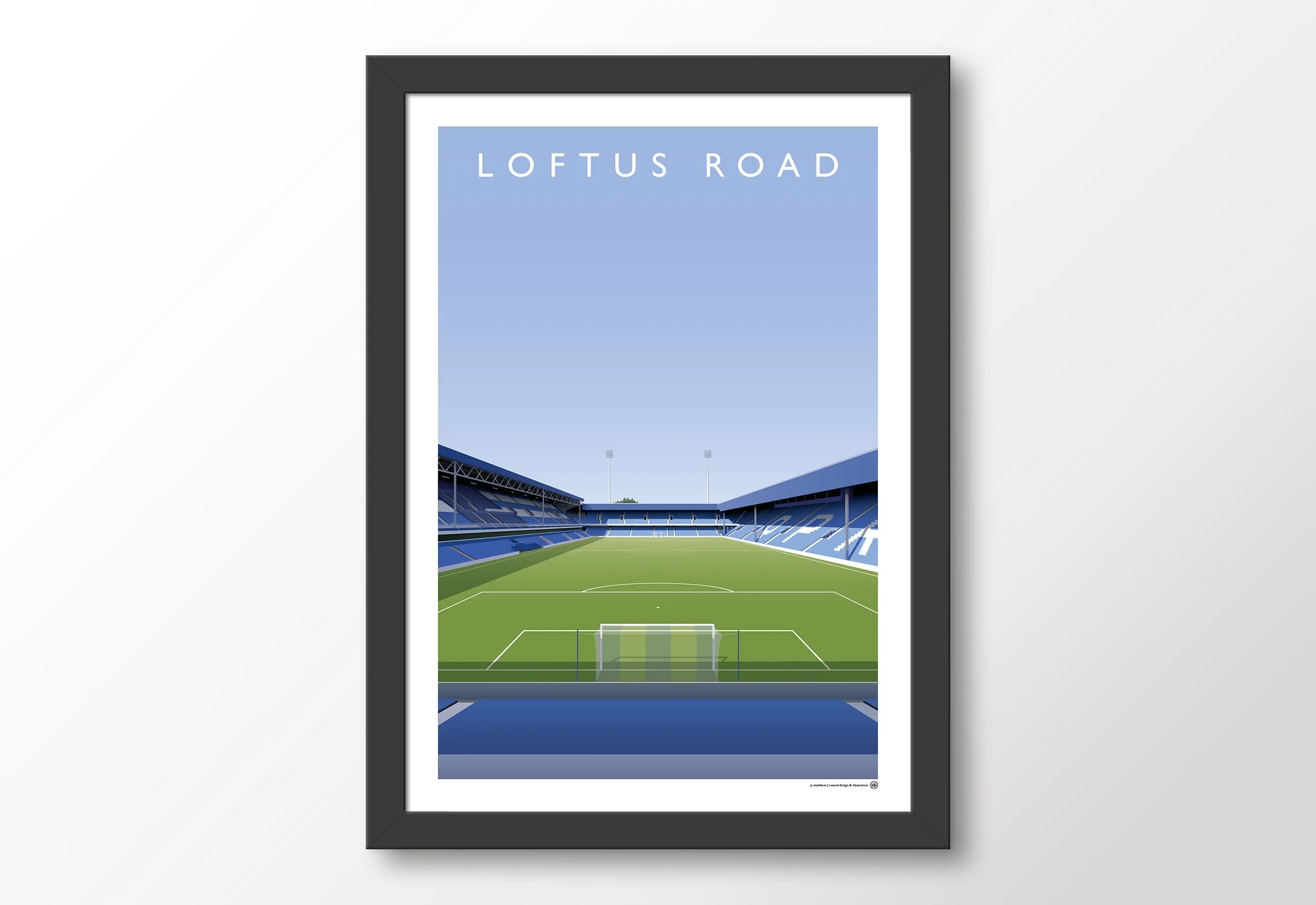 QPR Loftus Road View Towards The Loft Poster | Matthew J I Wood Design ...