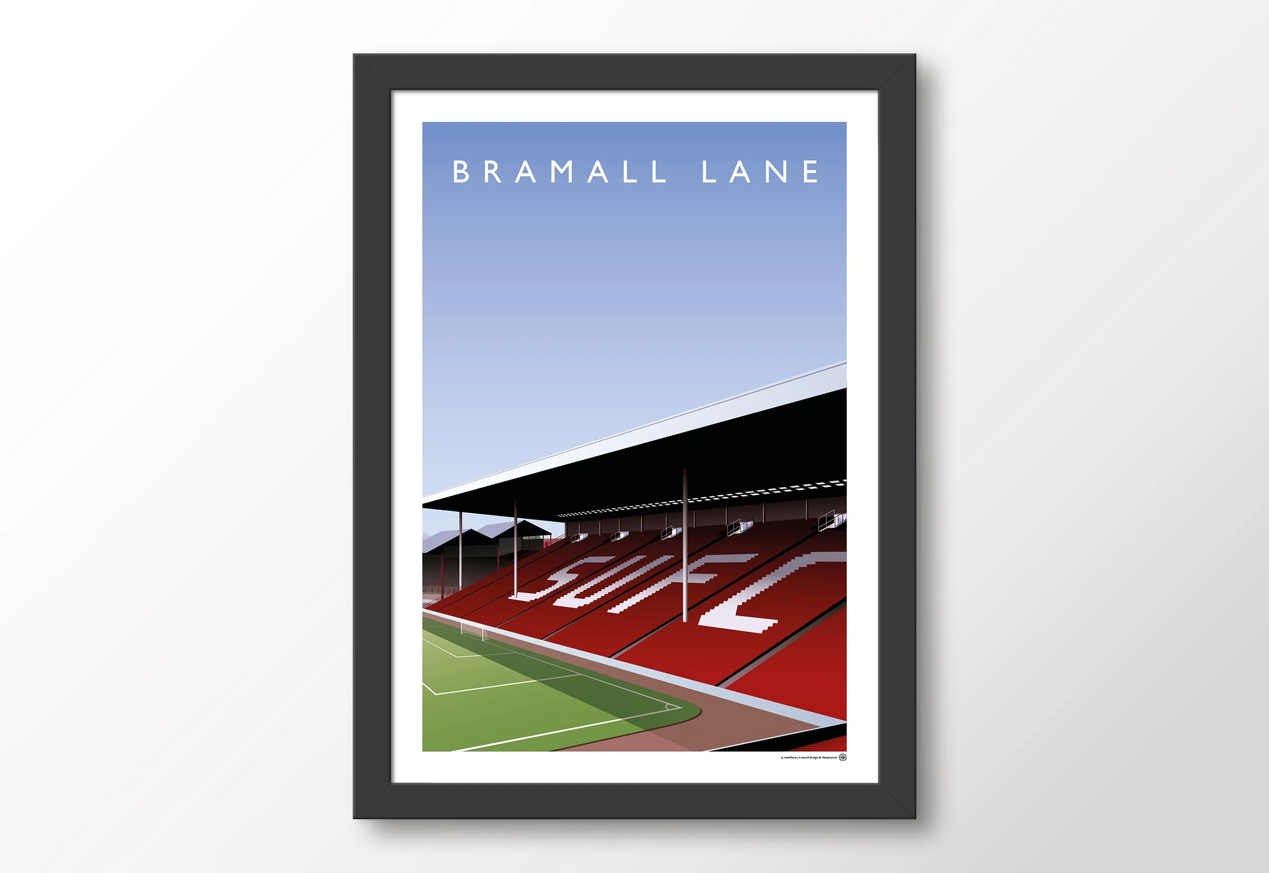 Sheffield United Bramall Lane Poster | Matthew J I Wood Design ...