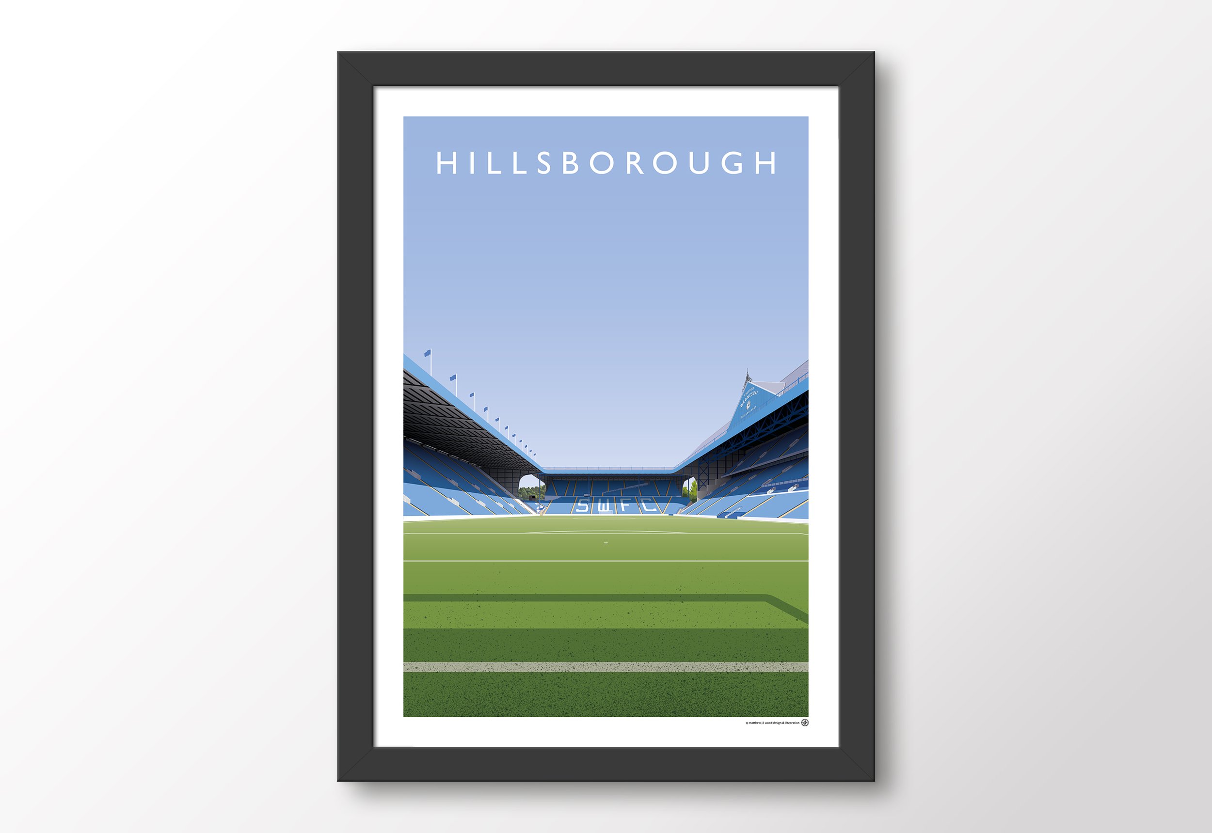 Sheffield Wednesday Hillsborough Stadium Poster | Matthew J I Wood ...
