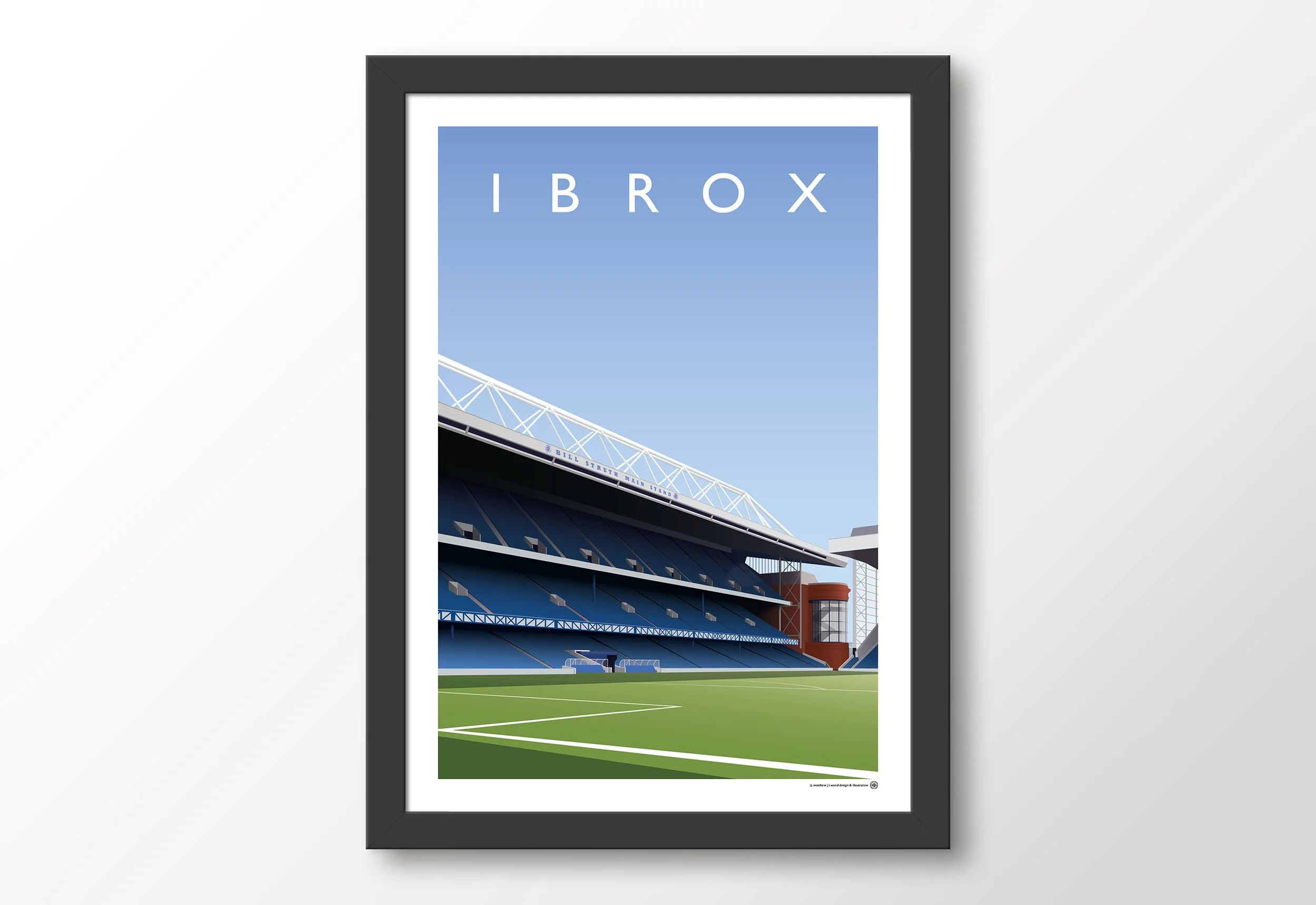 Rangers Ibrox Poster | Matthew J I Wood Design & Illustration