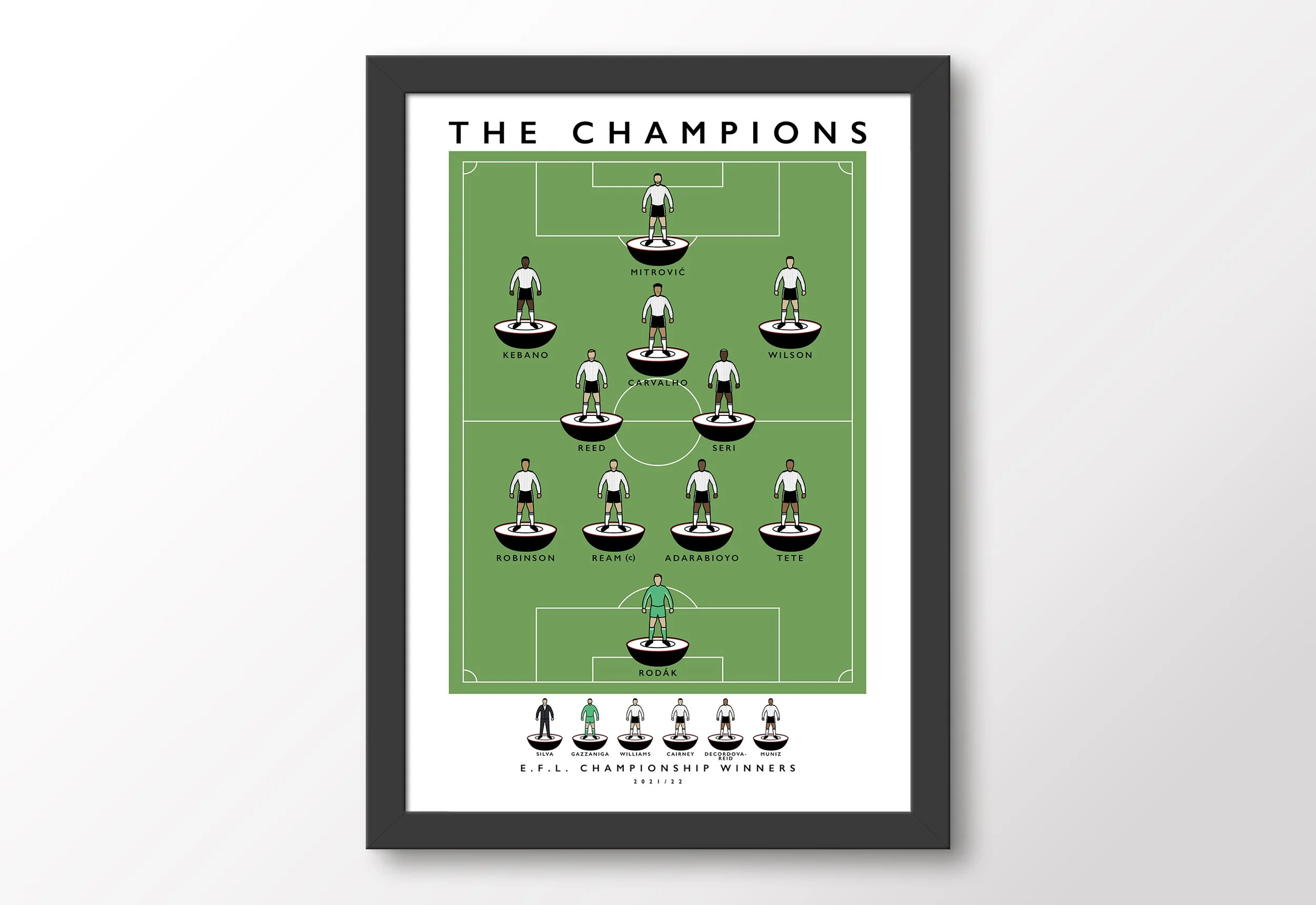 Fulham The Champions 21/22 Poster | Matthew J I Wood Design & Illustration