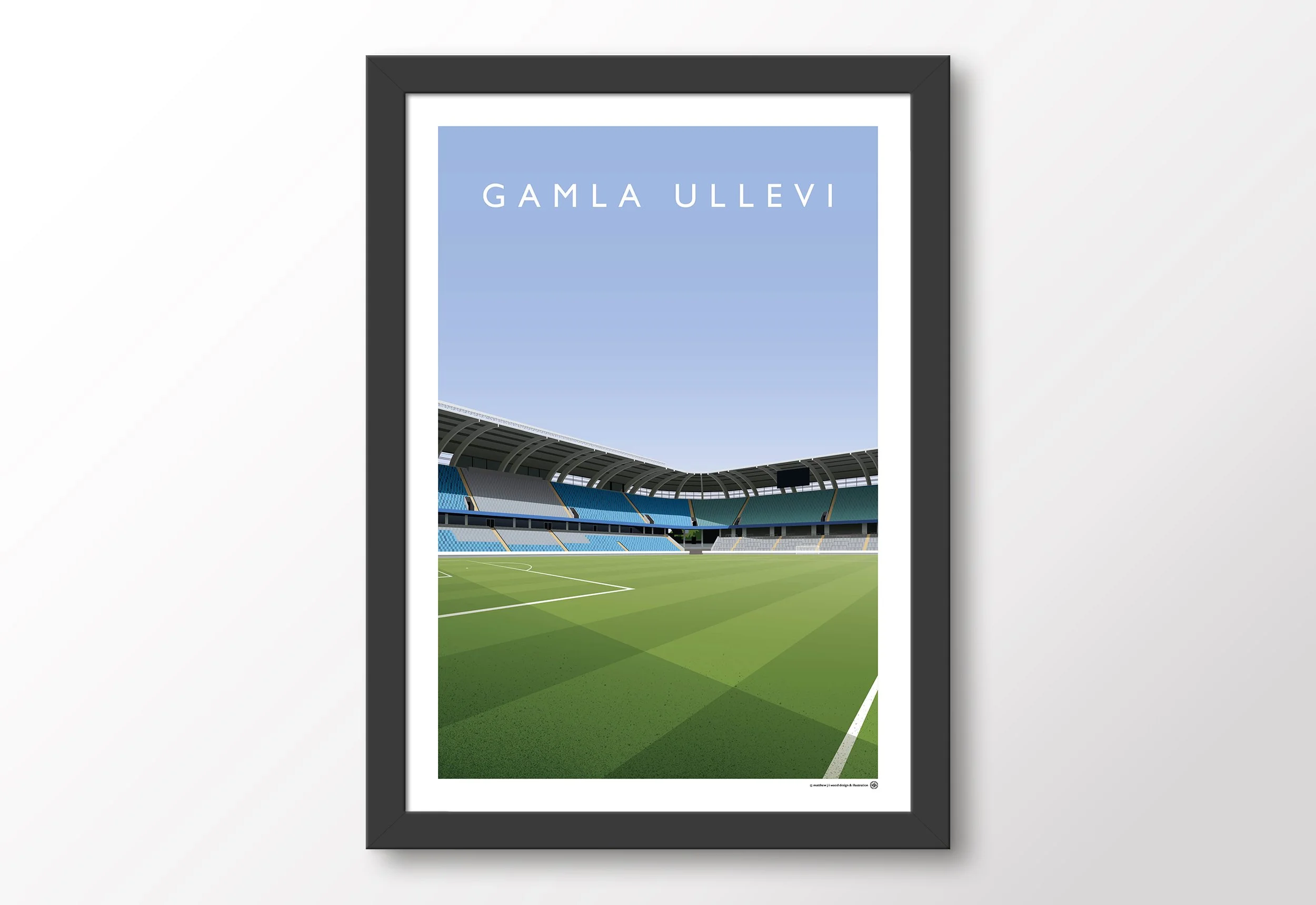 IFK Göteborg Gamla Ullevi Poster | Matthew J I Wood Design & Illustration