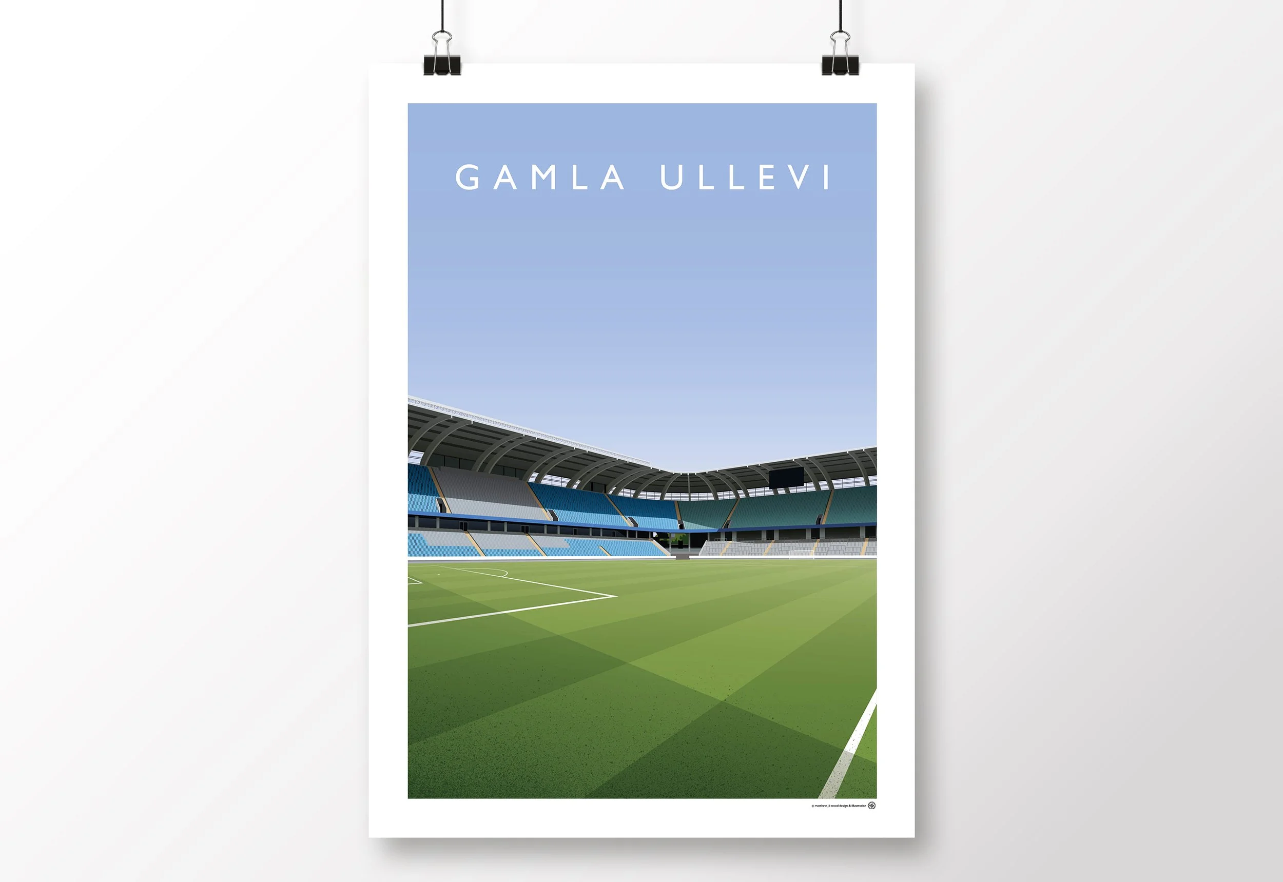IFK Göteborg Gamla Ullevi Poster | Matthew J I Wood Design & Illustration