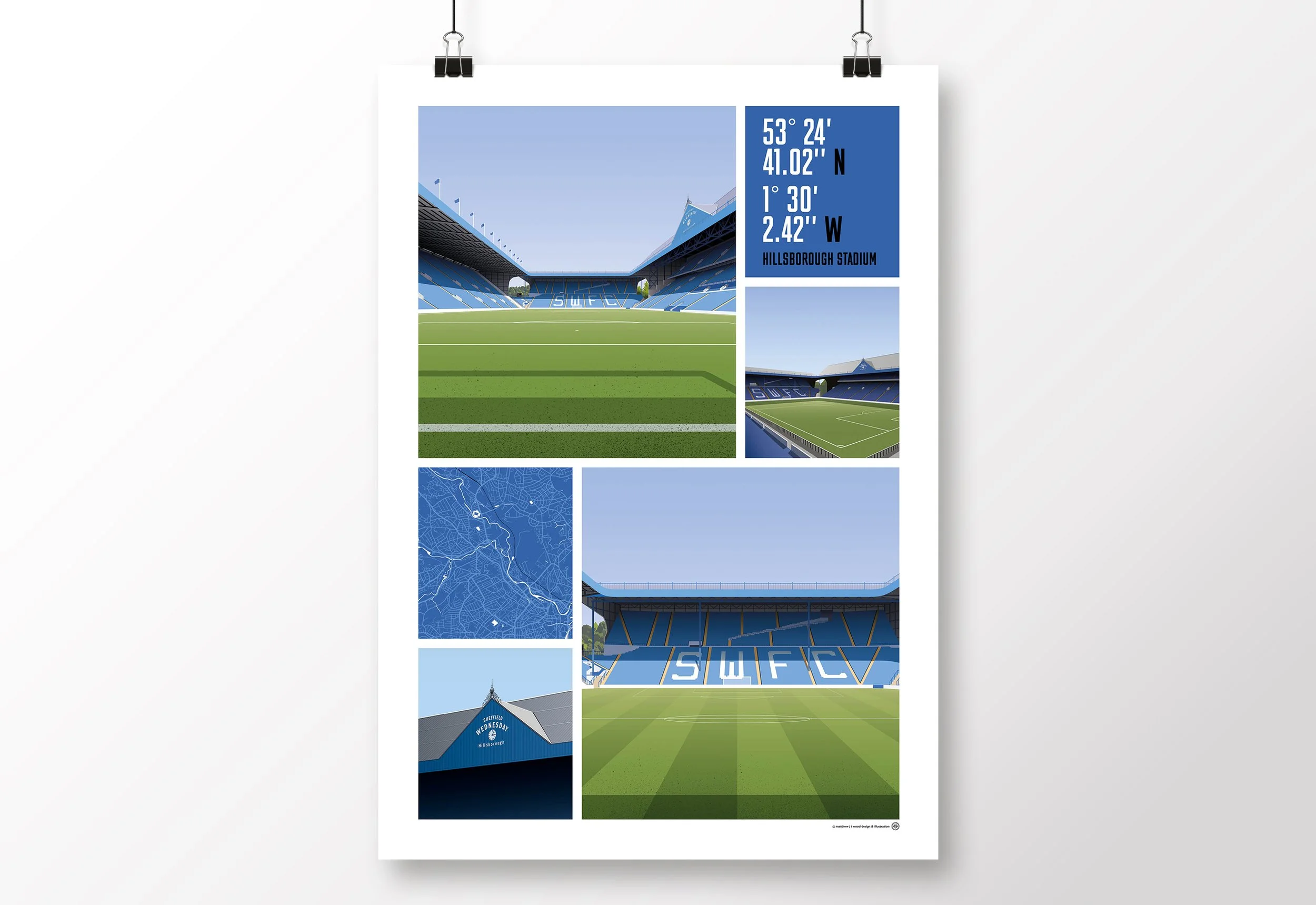 Sheffield Wednesday Views Of Hillsborough Stadium Poster | Matthew J I ...