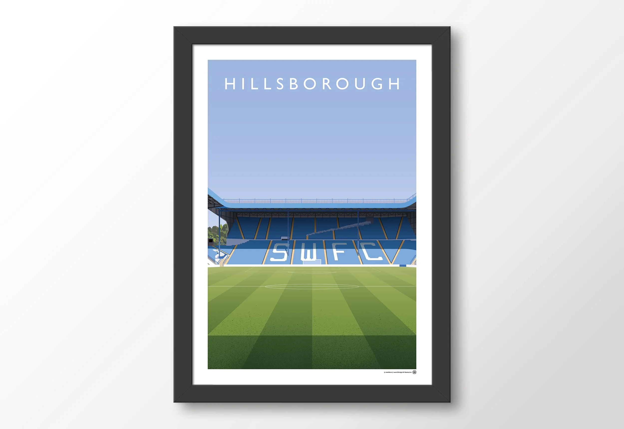 Sheffield Wednesday Hillsborough From The Centre Circle Poster ...