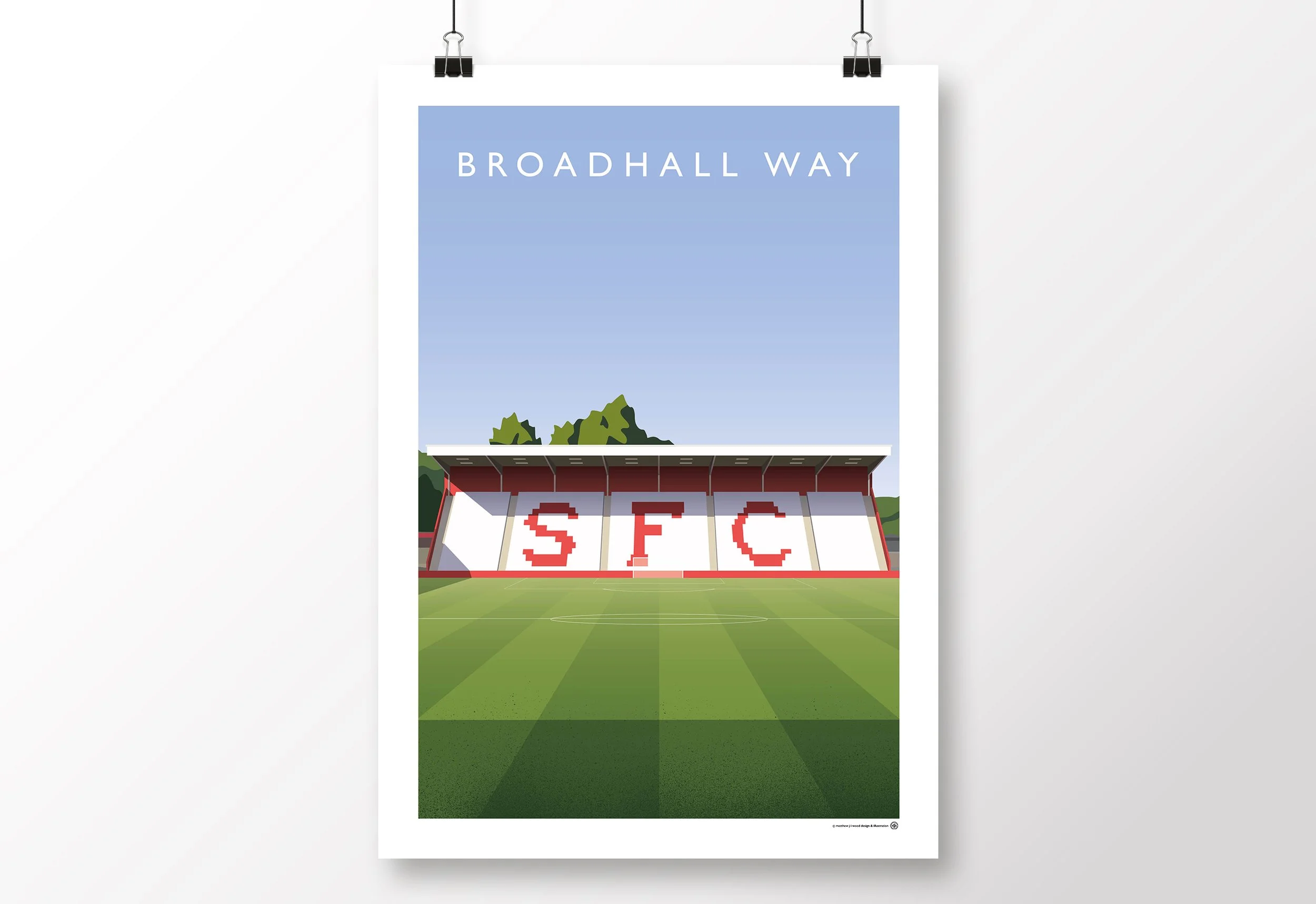 Stevenage Broadhall Way North Stand Poster | Matthew J I Wood Design ...