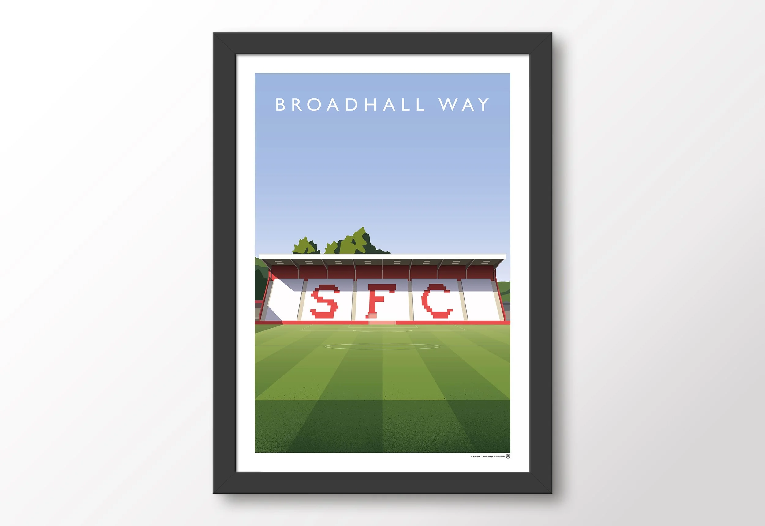 Stevenage Broadhall Way North Stand Poster | Matthew J I Wood Design ...