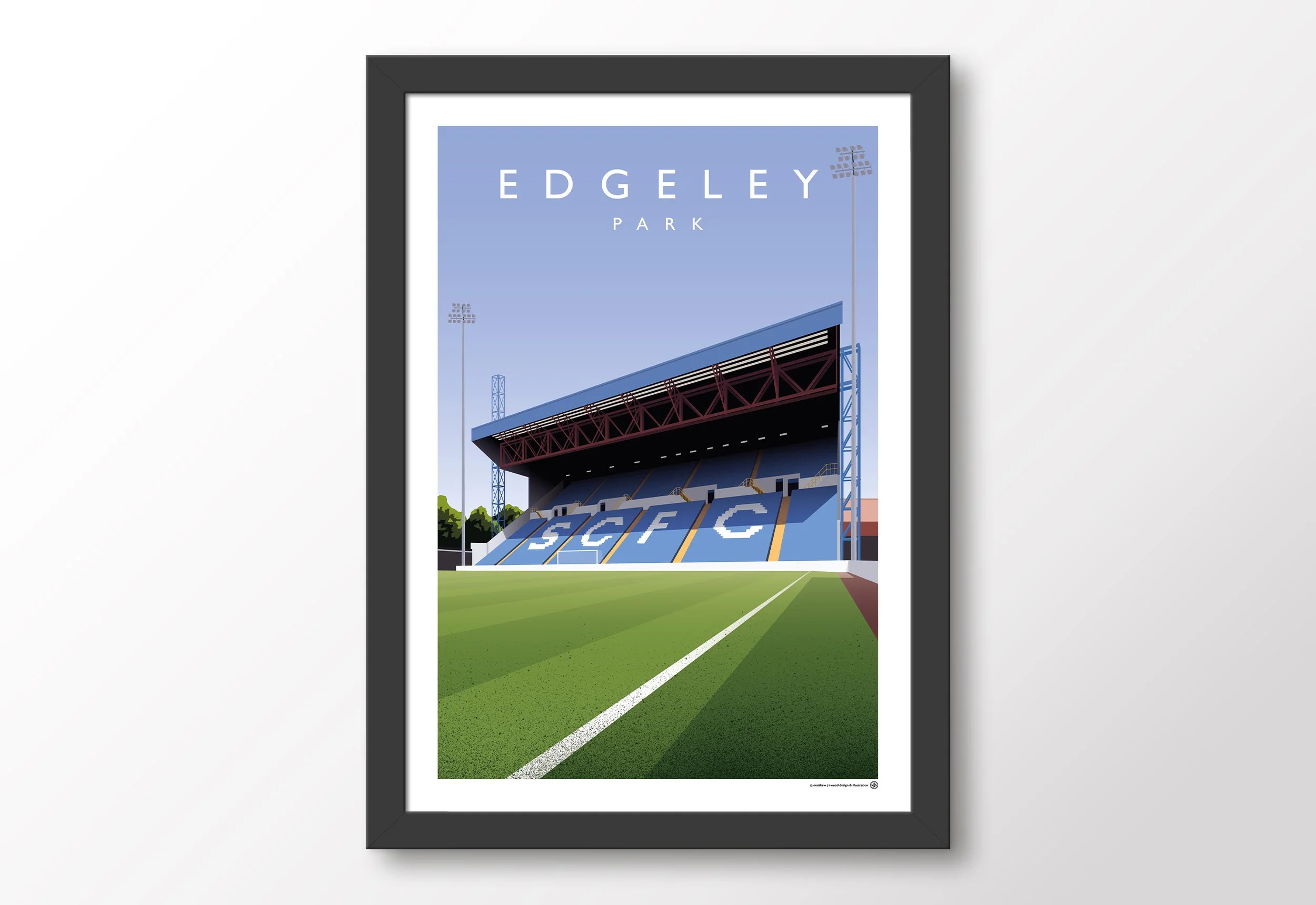 Stockport Edgeley Park Poster | Matthew J I Wood Design & Illustration