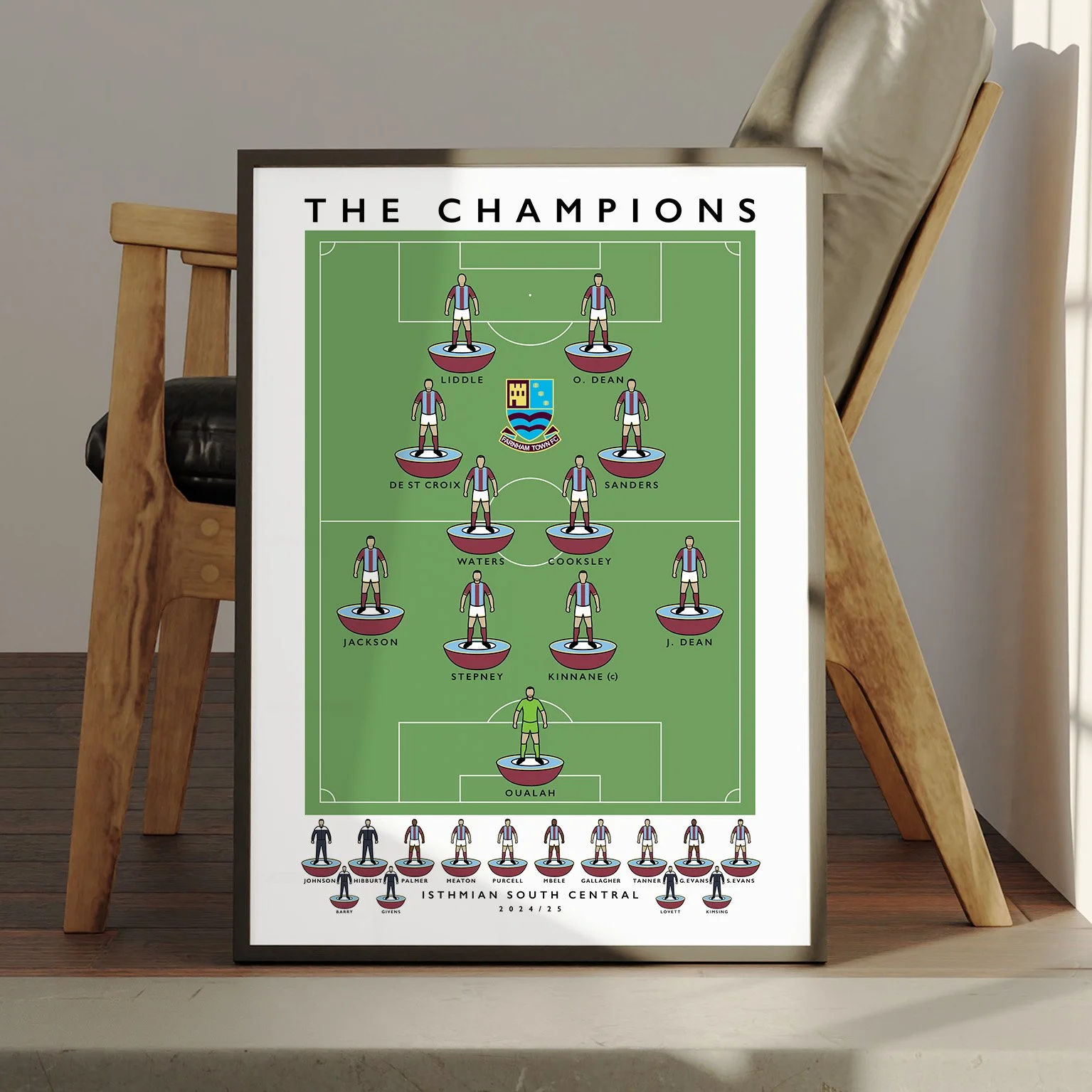 Farnham Town FC The Champions 24/25 Poster | Matthew J I Wood Design ...