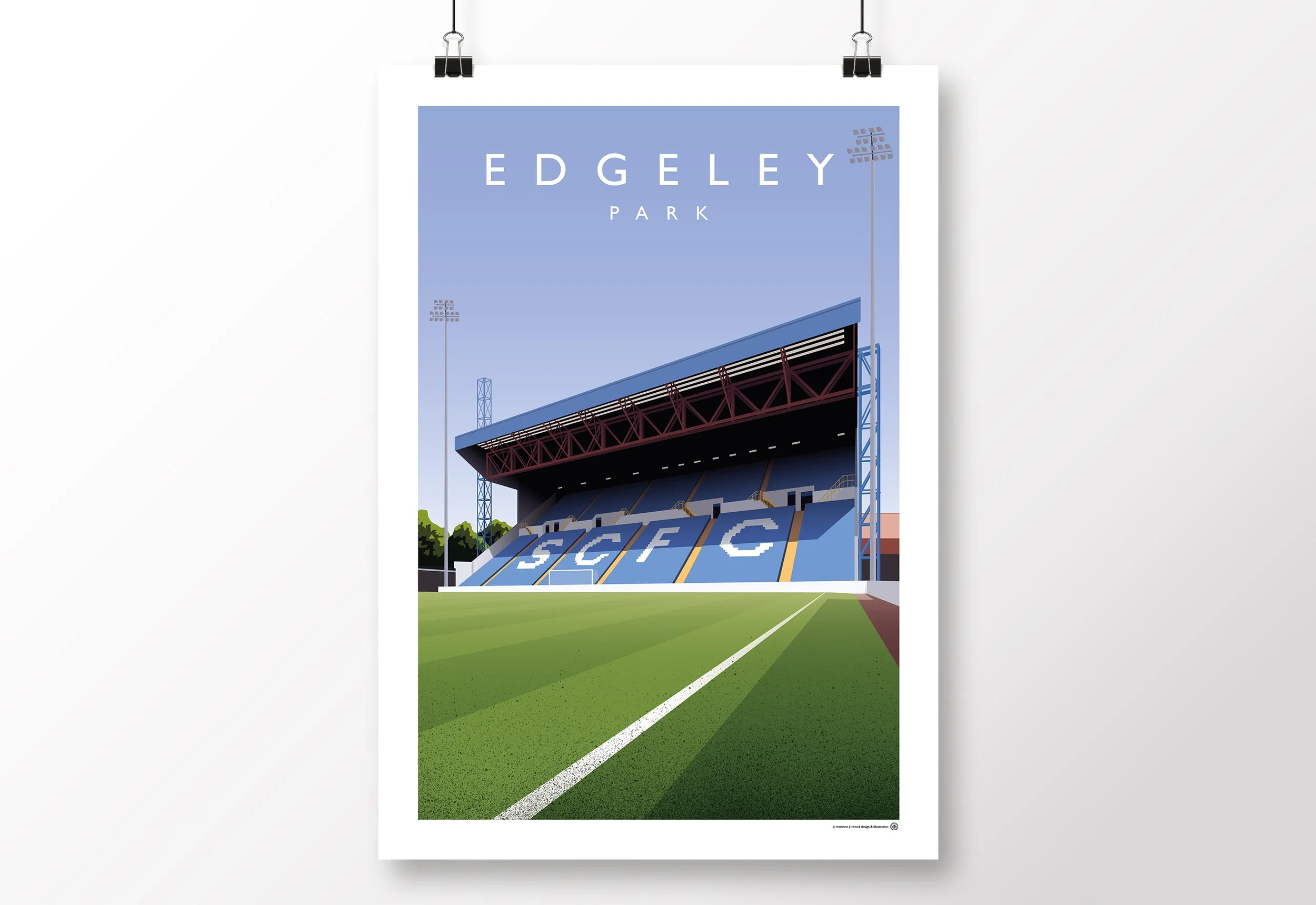 Stockport Edgeley Park Poster | Matthew J I Wood Design & Illustration