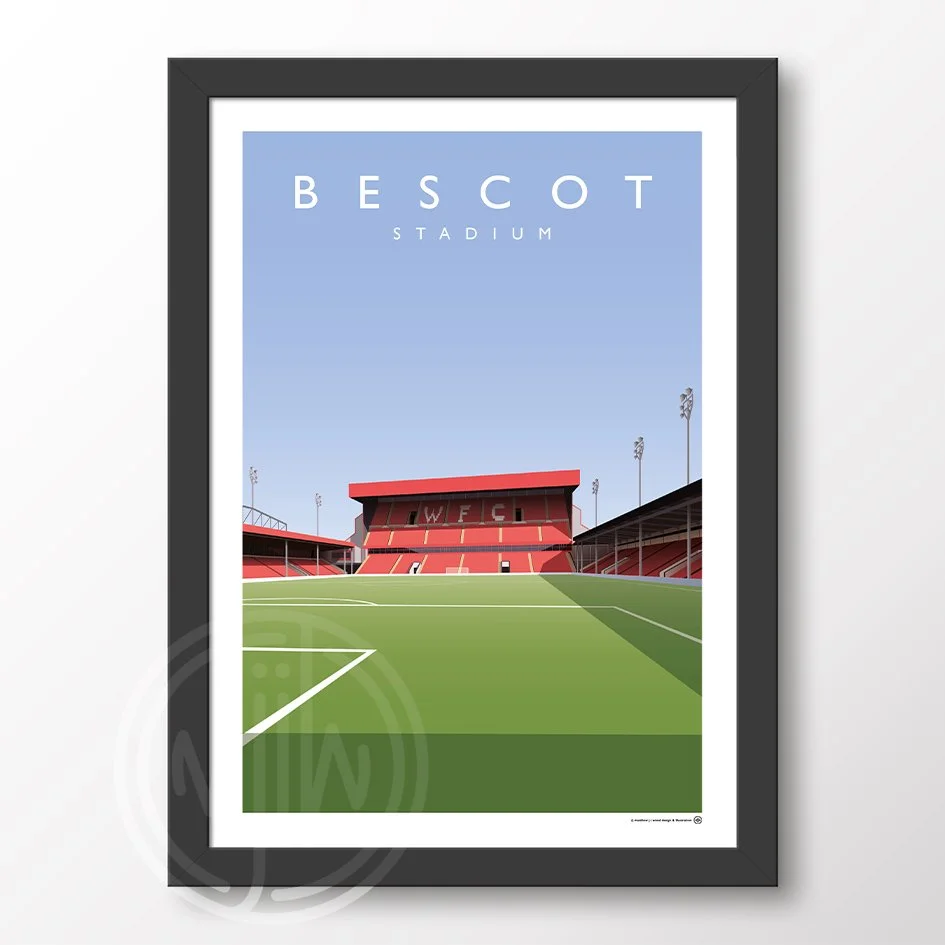 Walsall Bescot Stadium Poster | Matthew J I Wood Design & Illustration