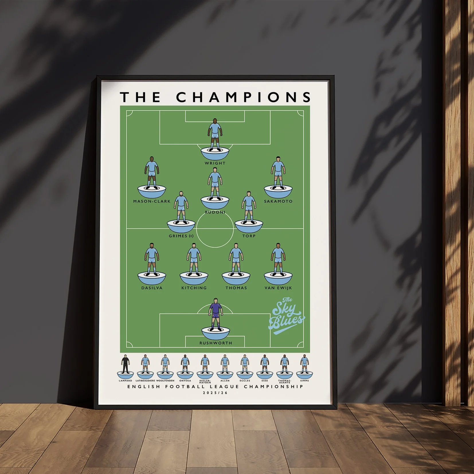 Coventry City The Champions 25/26 Poster | Matthew J I Wood Design ...