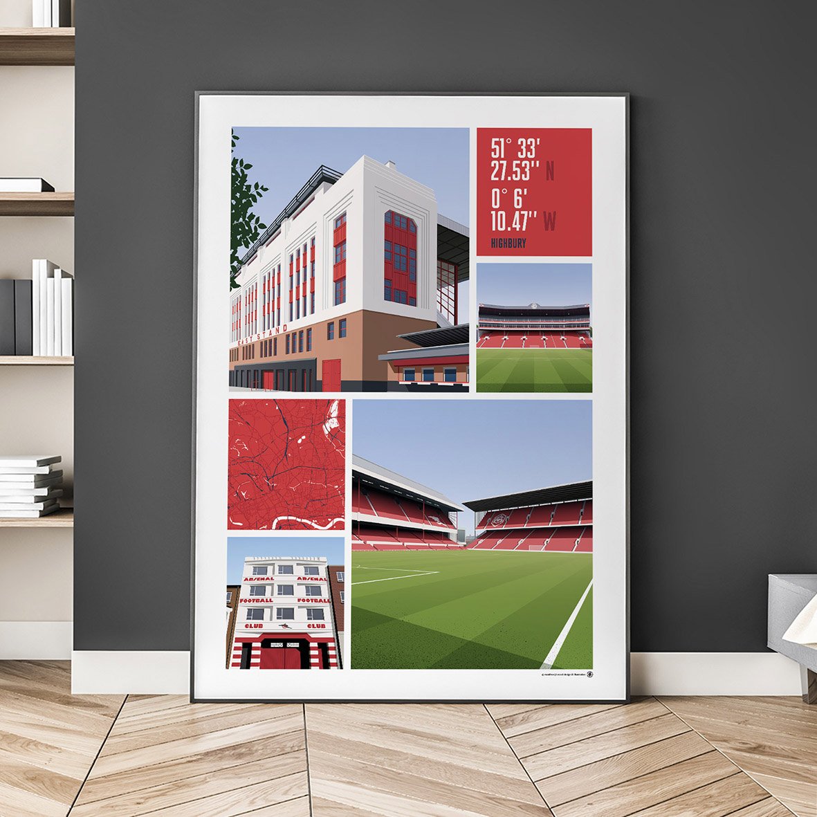 Arsenal Poster | Arsenal Prints | Matthew J I Wood Design & Illustration