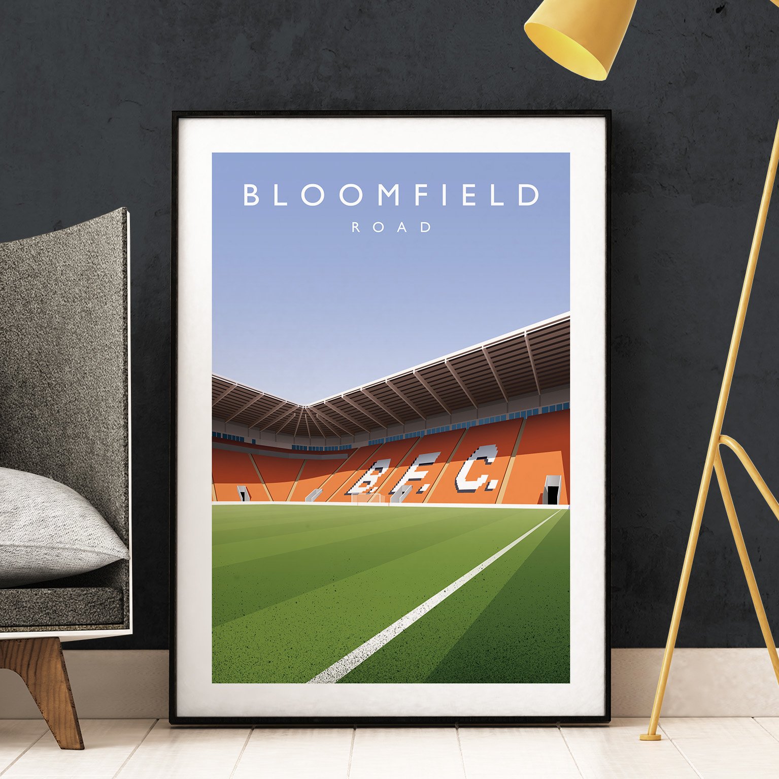 Blackpool Bloomfield Road Mortensen North Stand Poster | Matthew J I ...