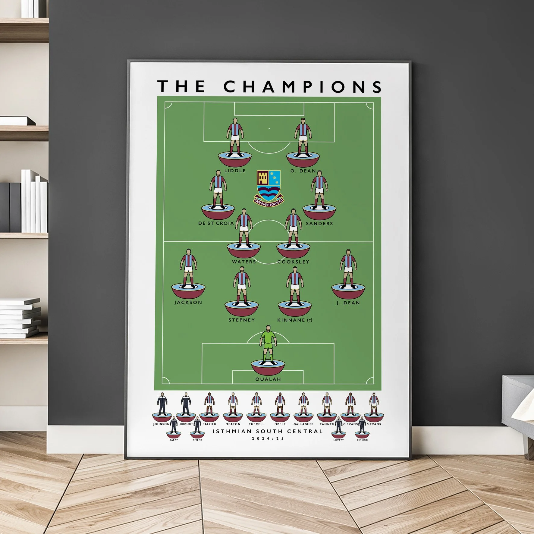 Farnham Town FC The Champions 24/25 Poster | Matthew J I Wood Design ...