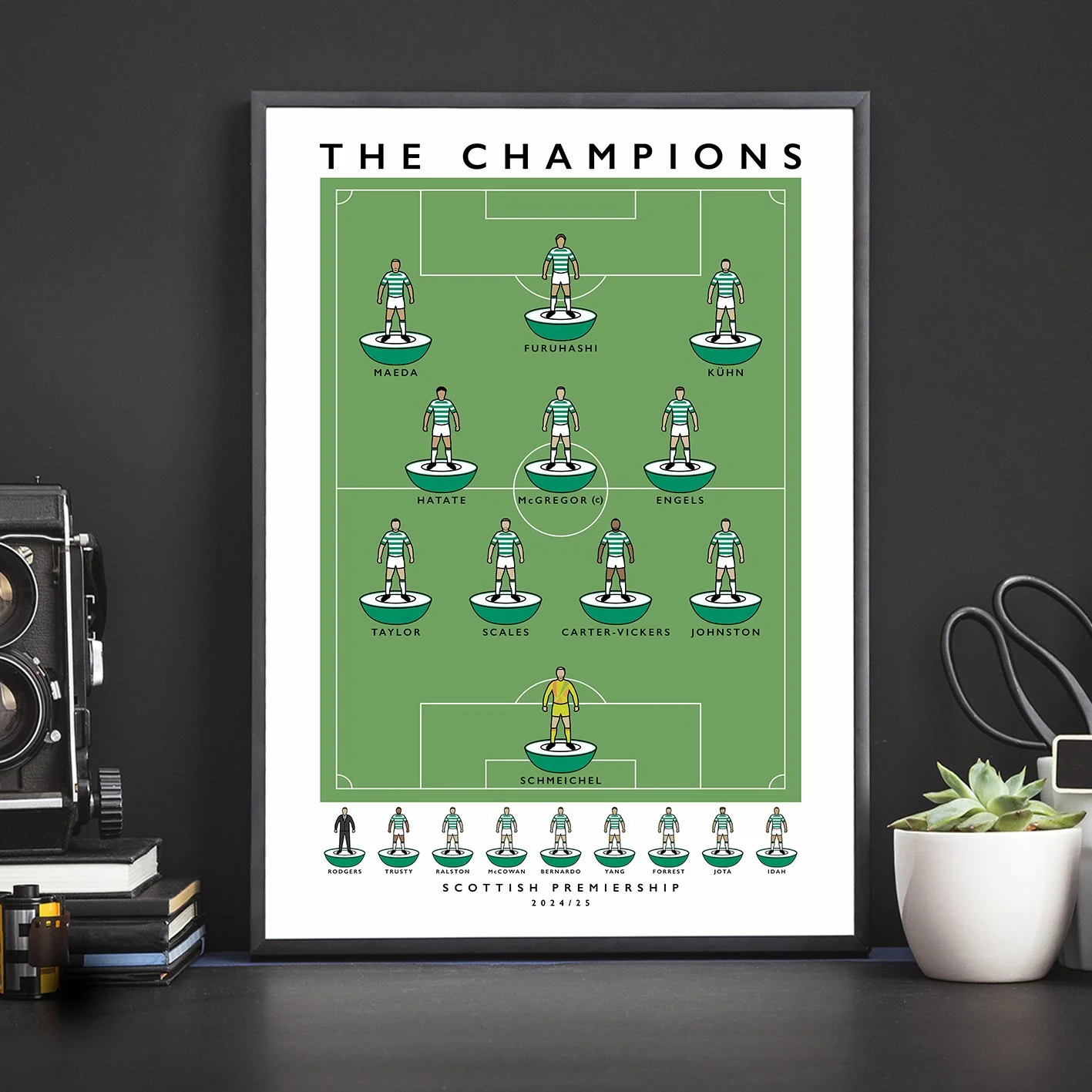 Celtic The Champions 24/25 Poster | Matthew J I Wood Design & Illustration