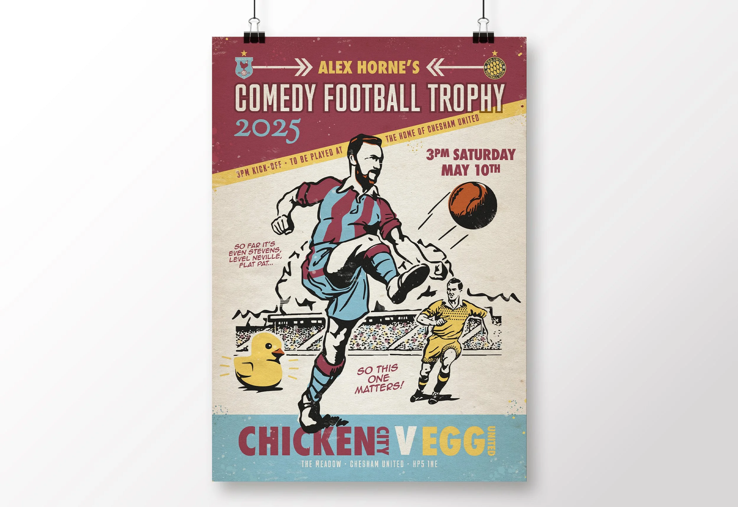 Chicken City vs Egg United Poster 2025 | Matthew J I Wood Design ...