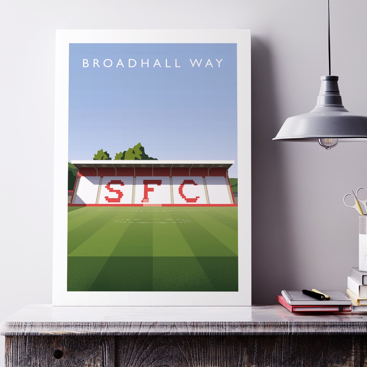 Stevenage Broadhall Way North Stand Poster | Matthew J I Wood Design ...