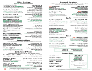 Menu — GREEN SAGE CAFE