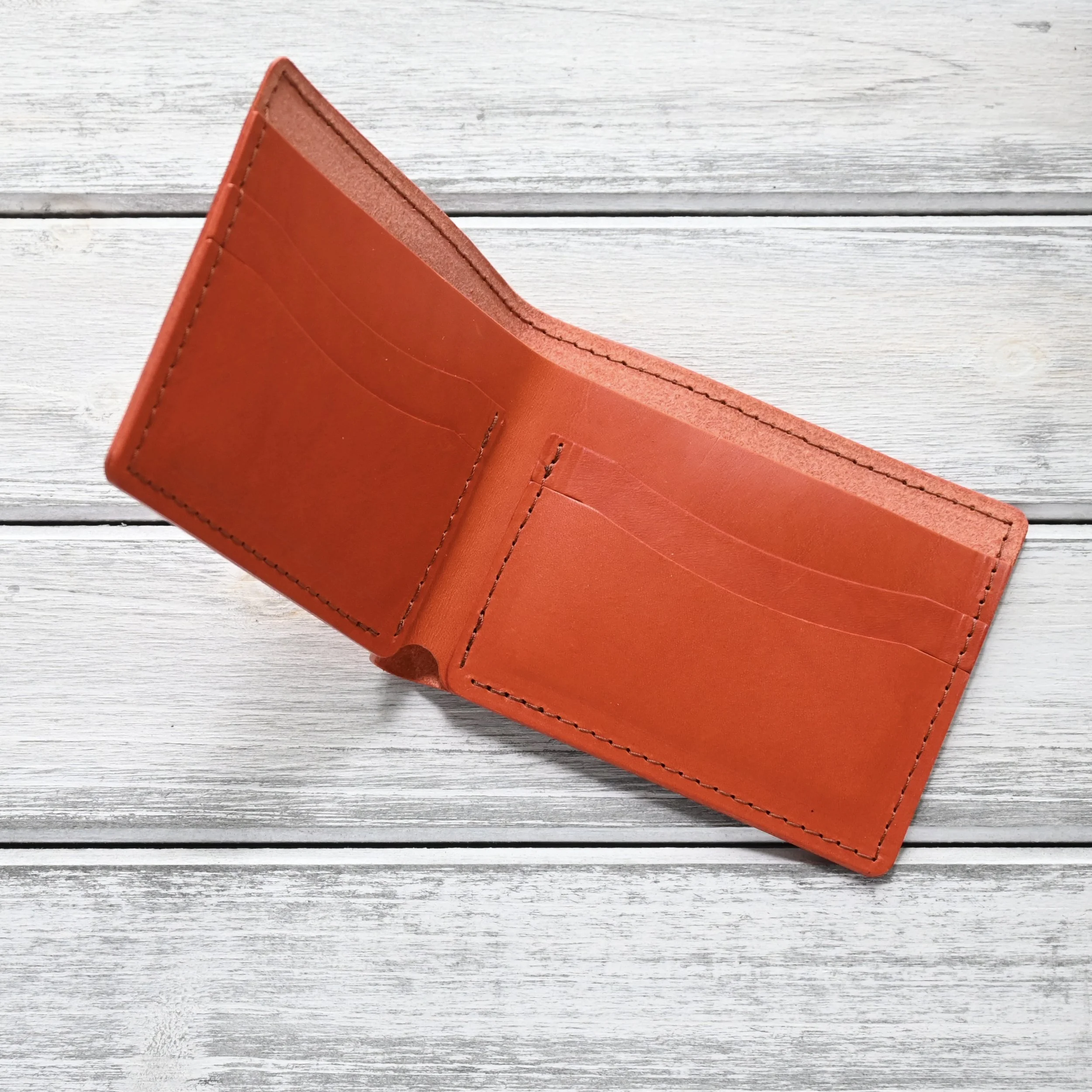 Handmade All Leather Billfold Made in the USA by Stitch & Rivet ...