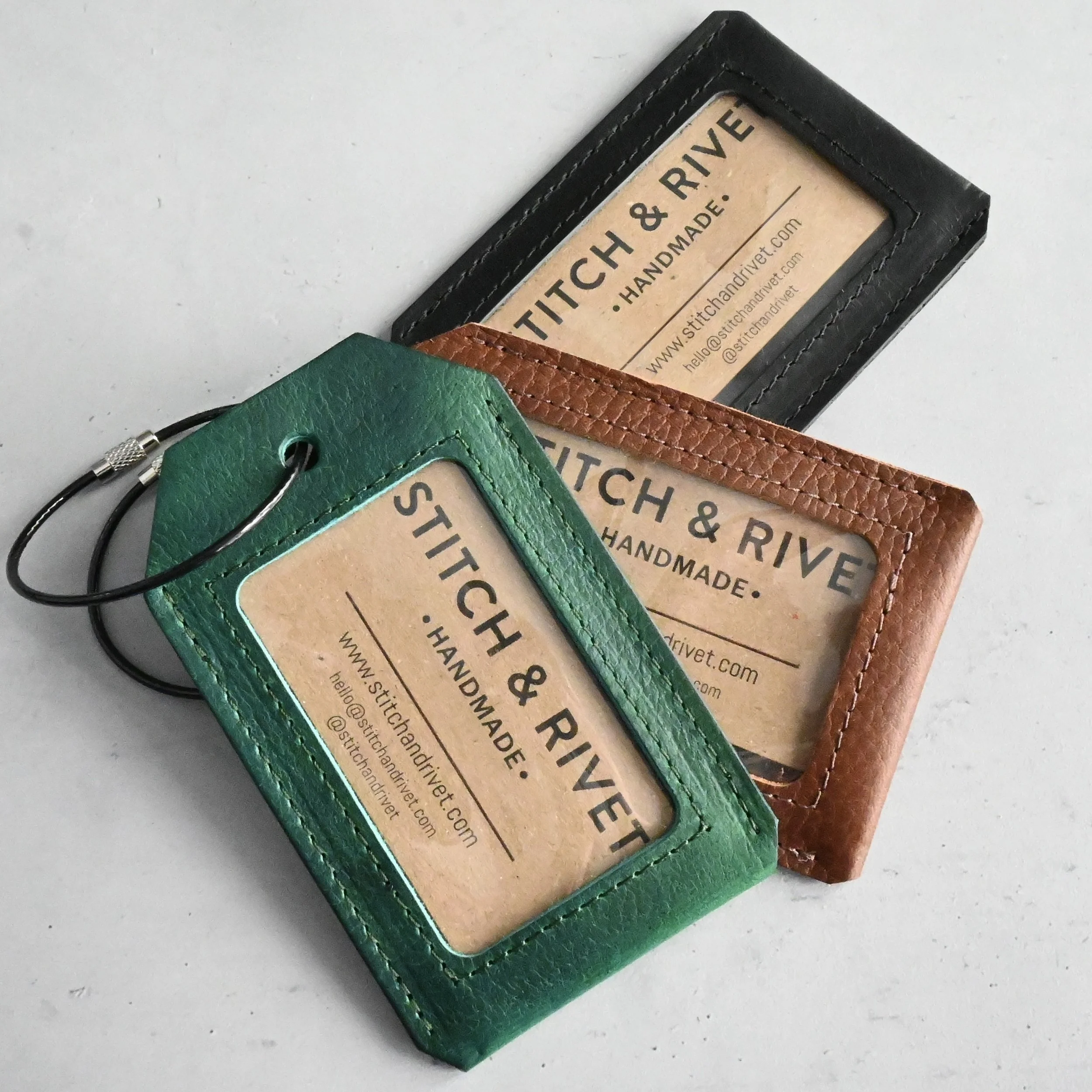 Leather Cord Keepers Made in the USA by Stitch and Rivet From Remnant ...