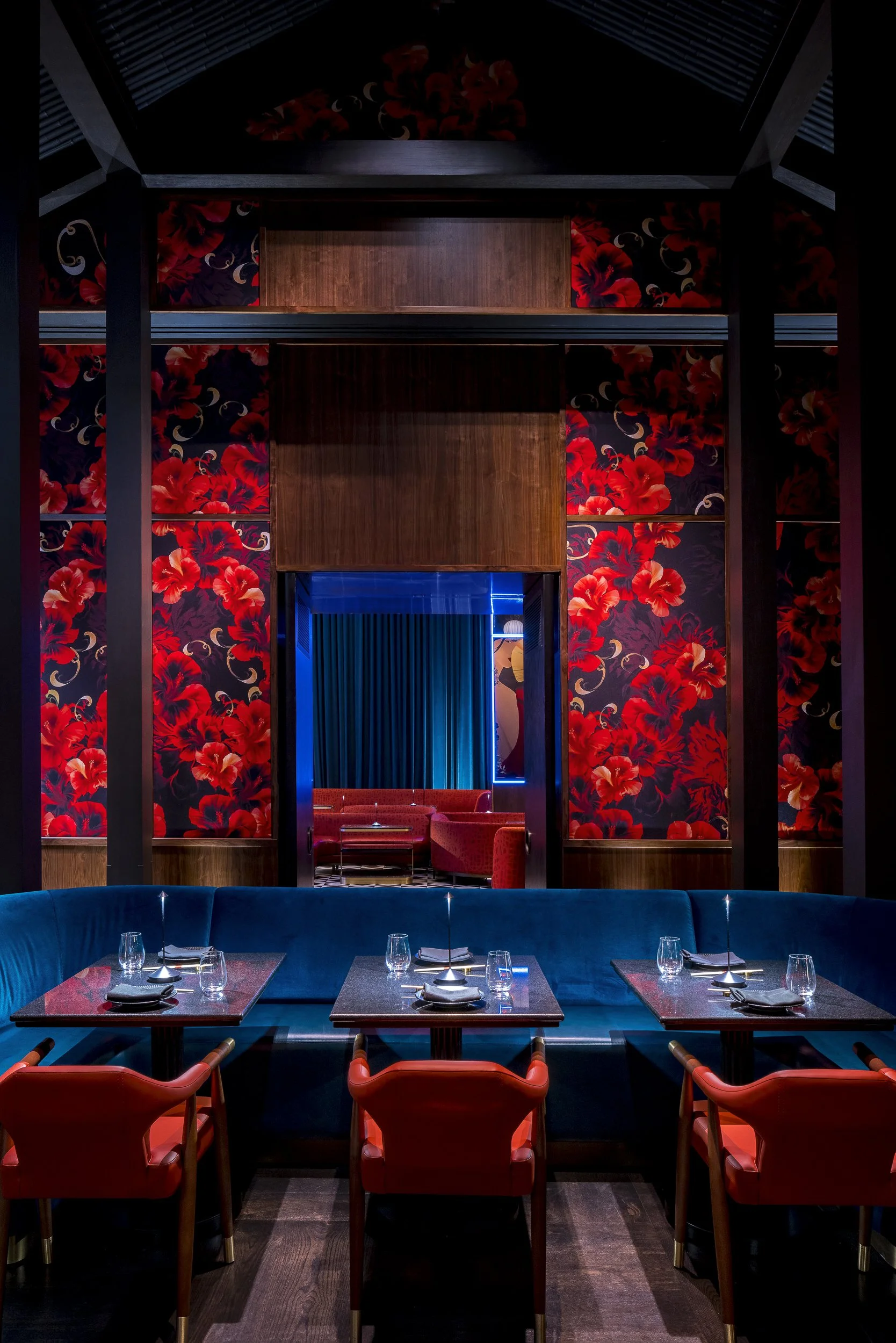 Gekko Miami owned by Bad Bunny and Major Food Group designed by Rockwell Group and photographed ...