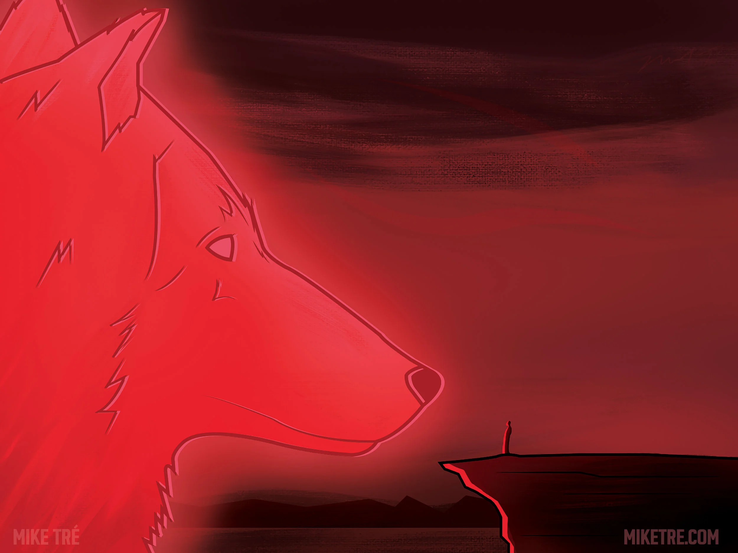 Red Wolf Howling Gif