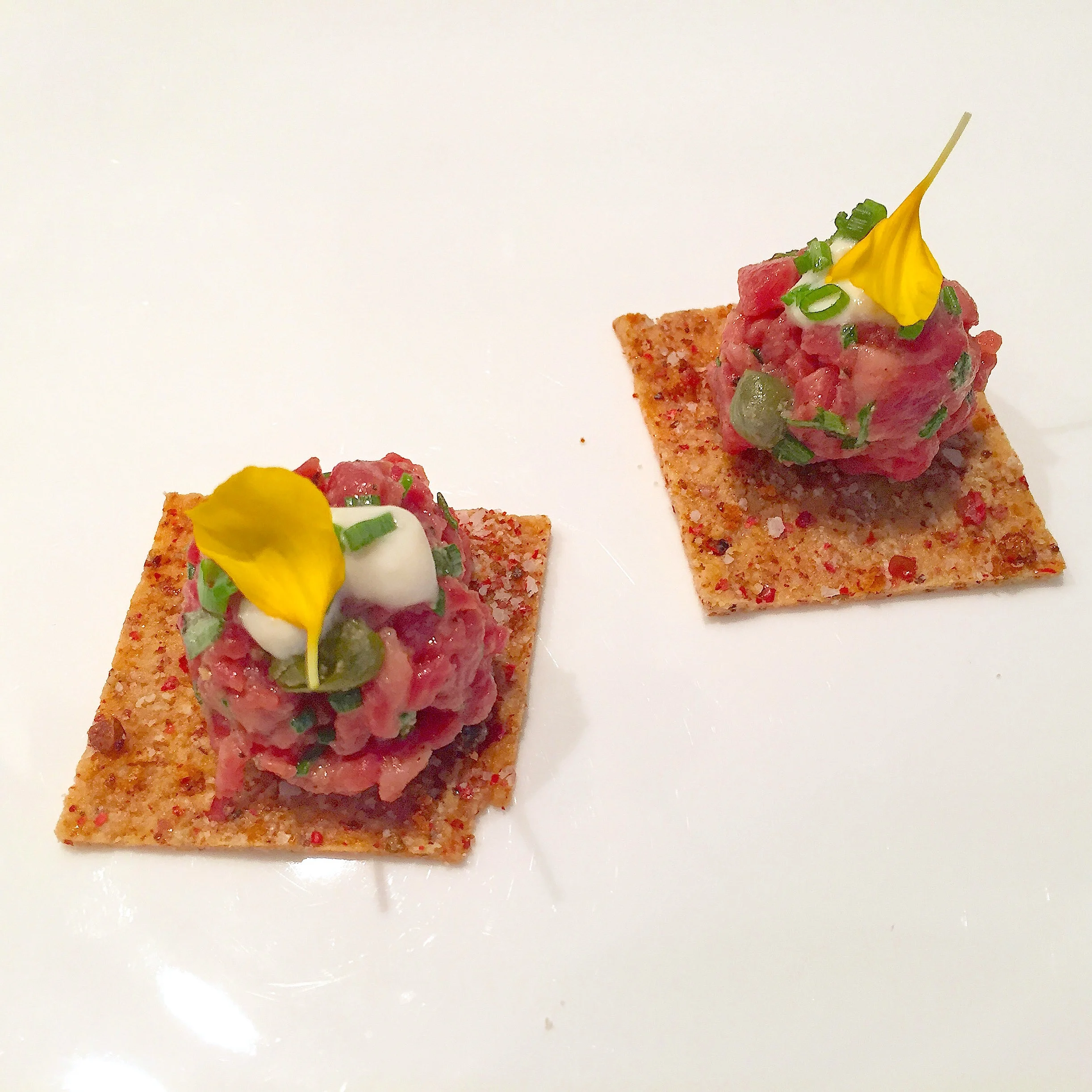 Best Beef Tartare Recipe with Horseradish Pink Peppercorn Cracker ...