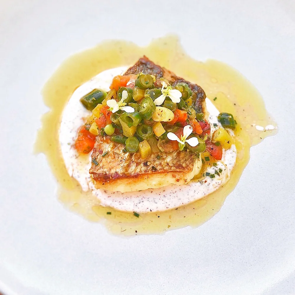 New Zealand Sea Bream with Sumac Yogurt, and Green Beans – Salt & Vanilla