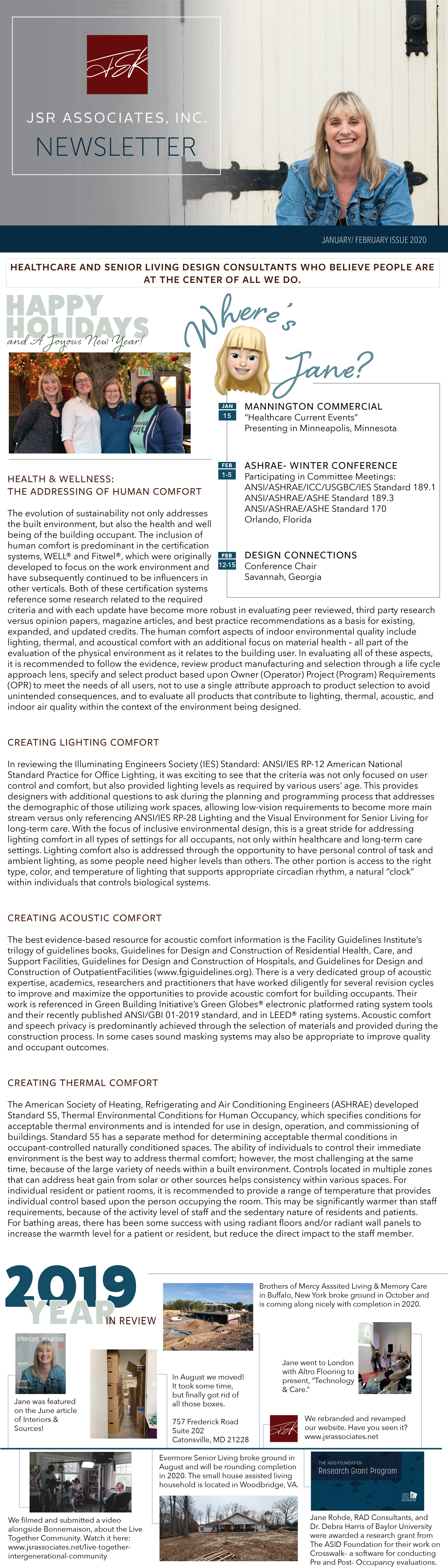 January/ February Updates — JSR Associates, Inc.