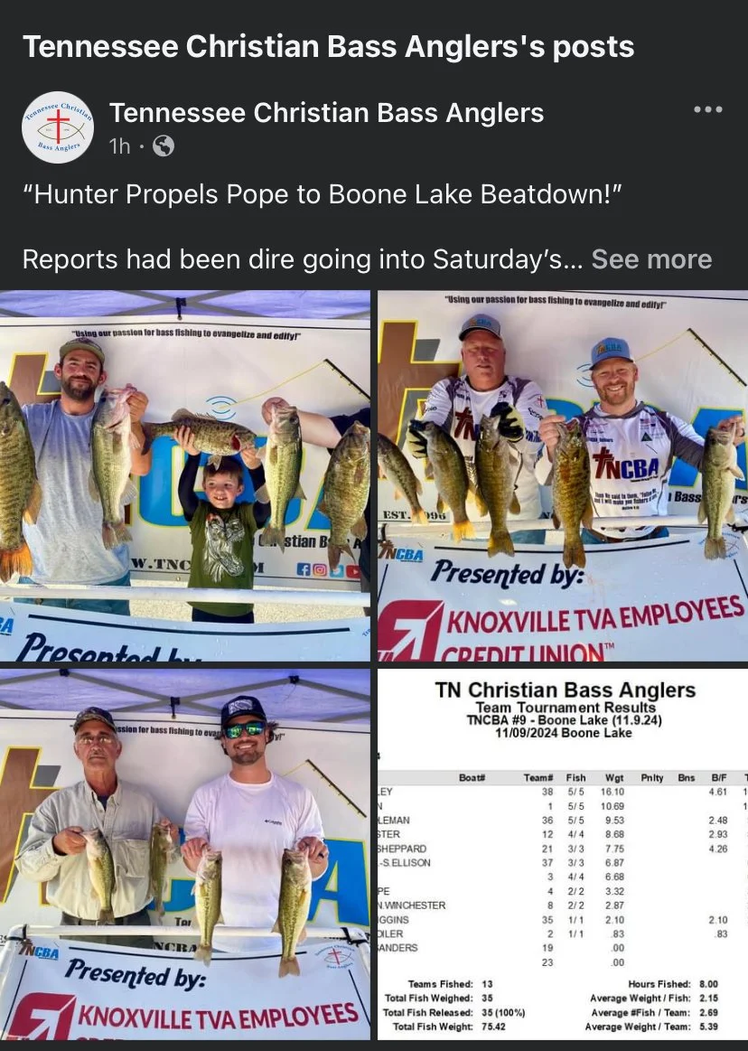 “Hunter Propels Pope to Boone Lake Beatdown!” — TNCBA