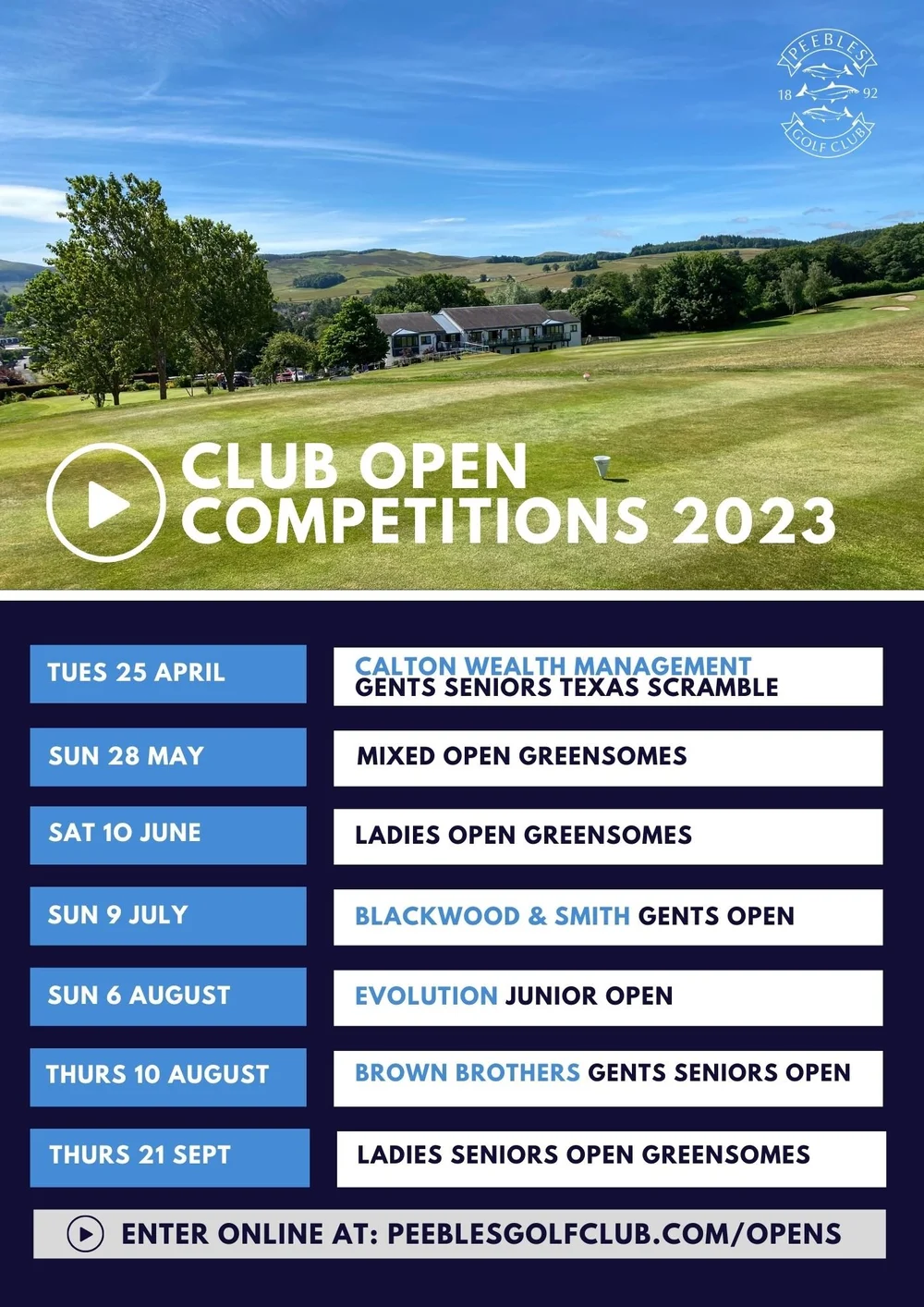 Open Events — PEEBLES GOLF CLUB