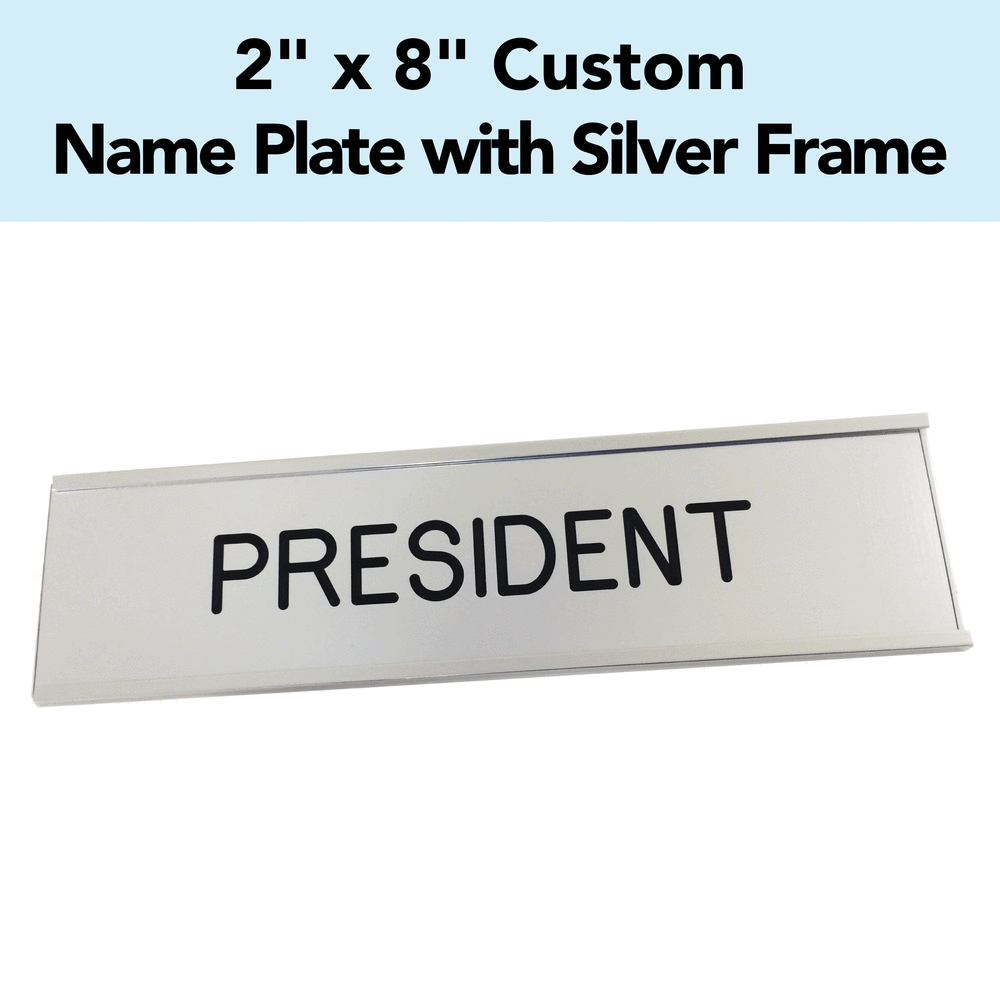 2" x 10" Custom Name Plate without Frame — Badgeworks Plus
