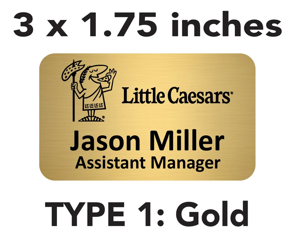 Little Caesars Name Badges — Badgeworks Plus