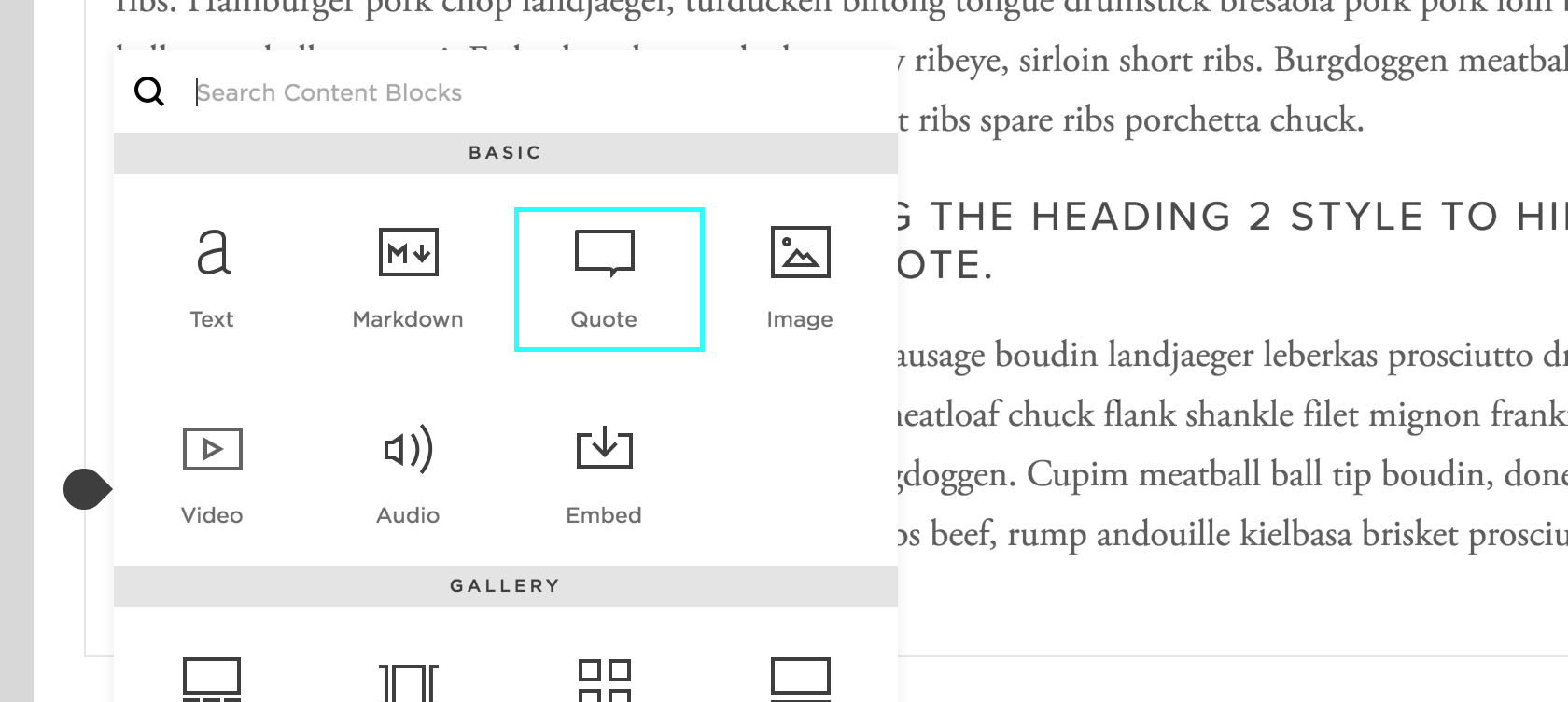 Custom styling for Quote Blocks in Squarespace — Casey H