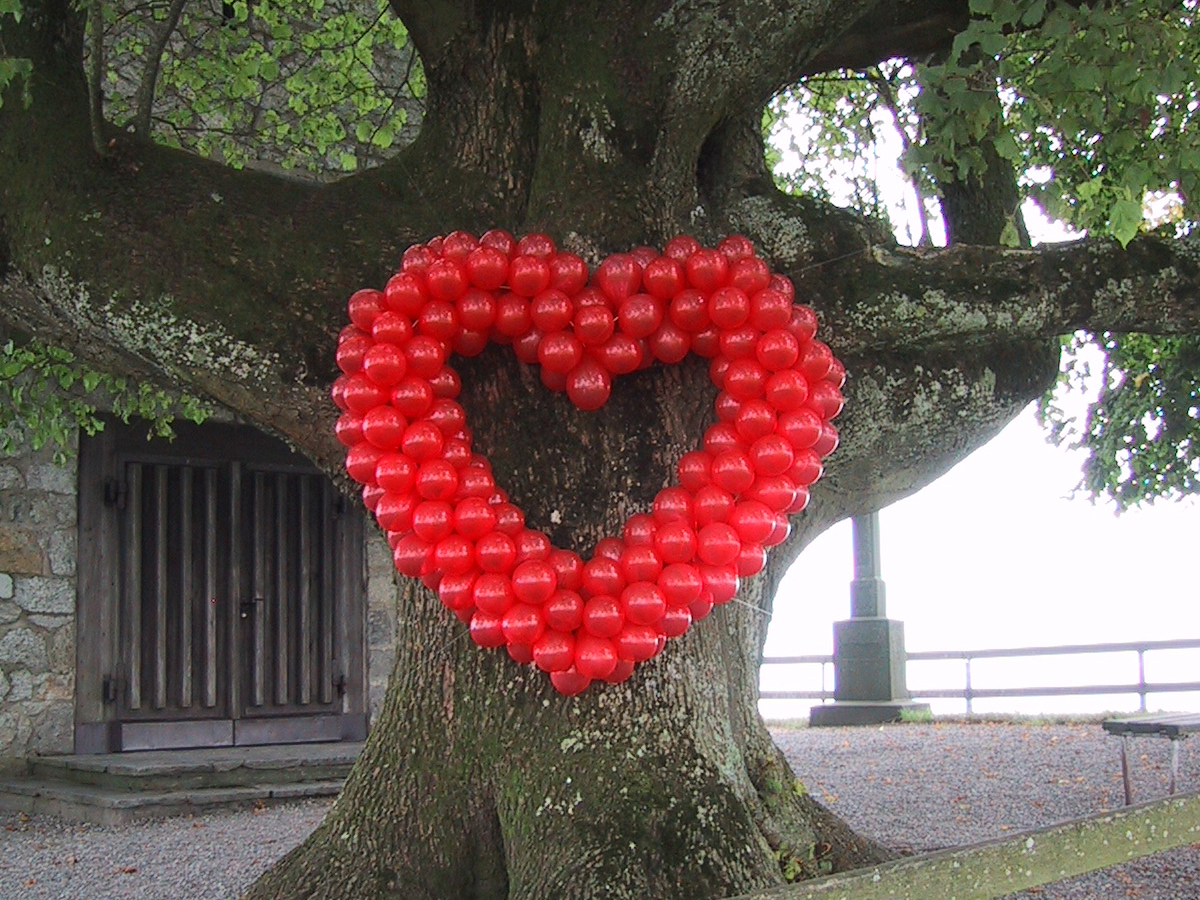 Herz aus Miniballonen — Ballon Box AG – Ihr Schweizer Ballon-Spezialist