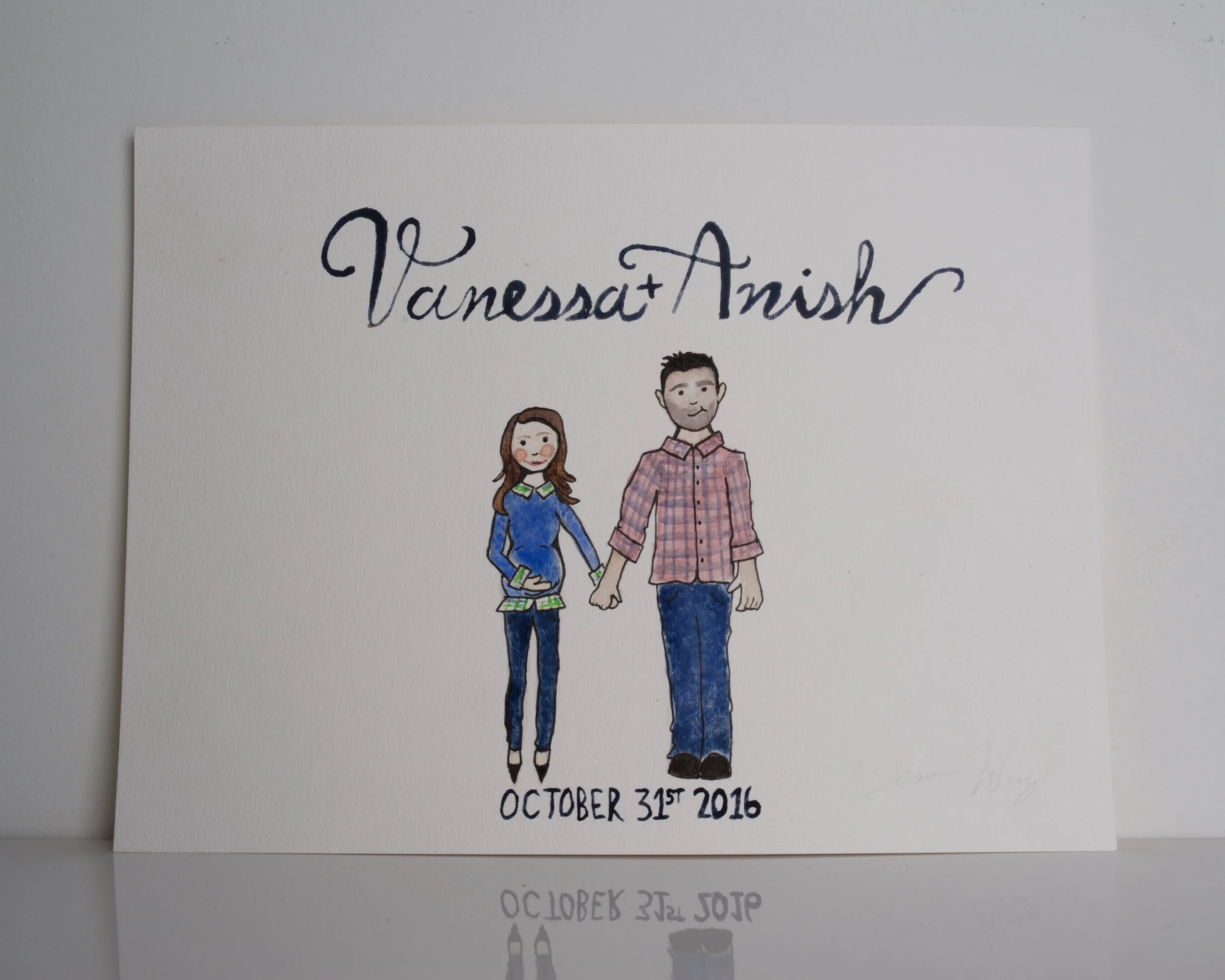 CUSTOM COUPLE ILLUSTRATION ROUND UP — Jasmine Wisz Fine Art