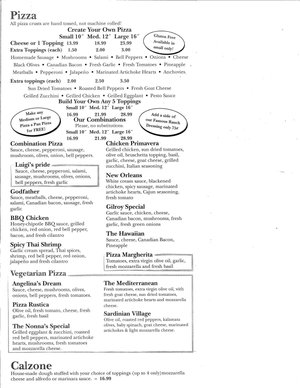 Menu — Gino's Fine Italian Foods