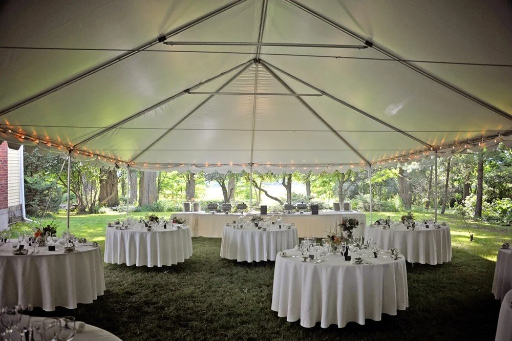 String Lights Wedding Tent