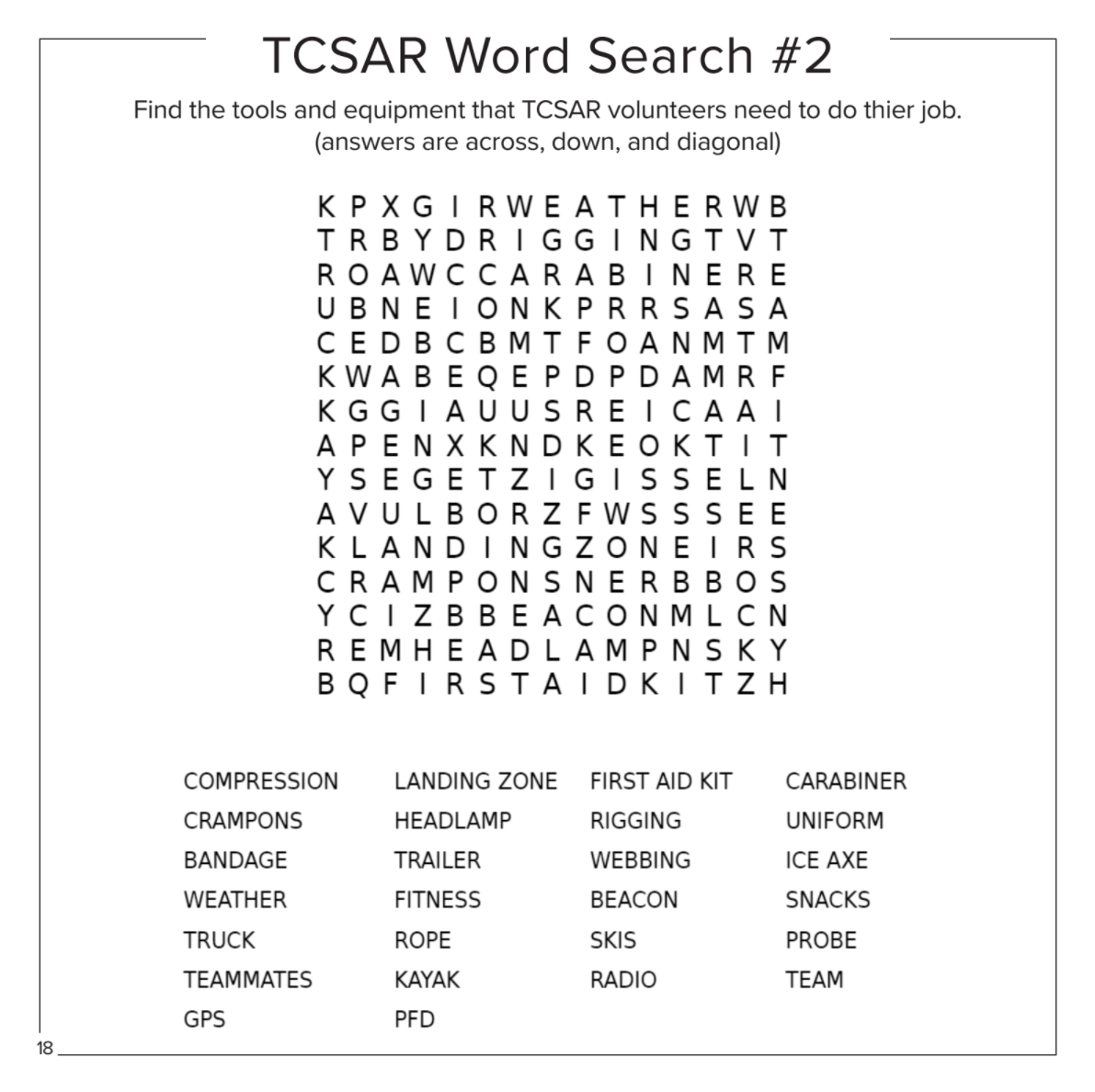 R is for Rescue: the TCSAR Activity and Coloring Book — Teton County ...