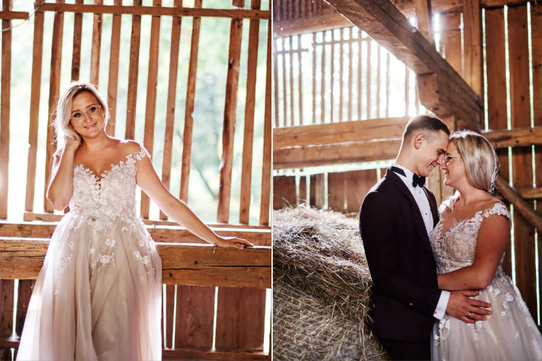 Rustykalna Sesja Ślubna w Stodole ️ [Zobacz zdjęcia] z rustykalnej sesji